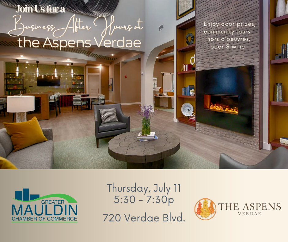 The Aspens at Verdae & The Greater Mauldin Chamber of Commerce Business ...