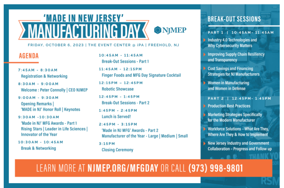 MADE in New Jersey Manufacturing Day - Chamber of Commerce Southern New ...