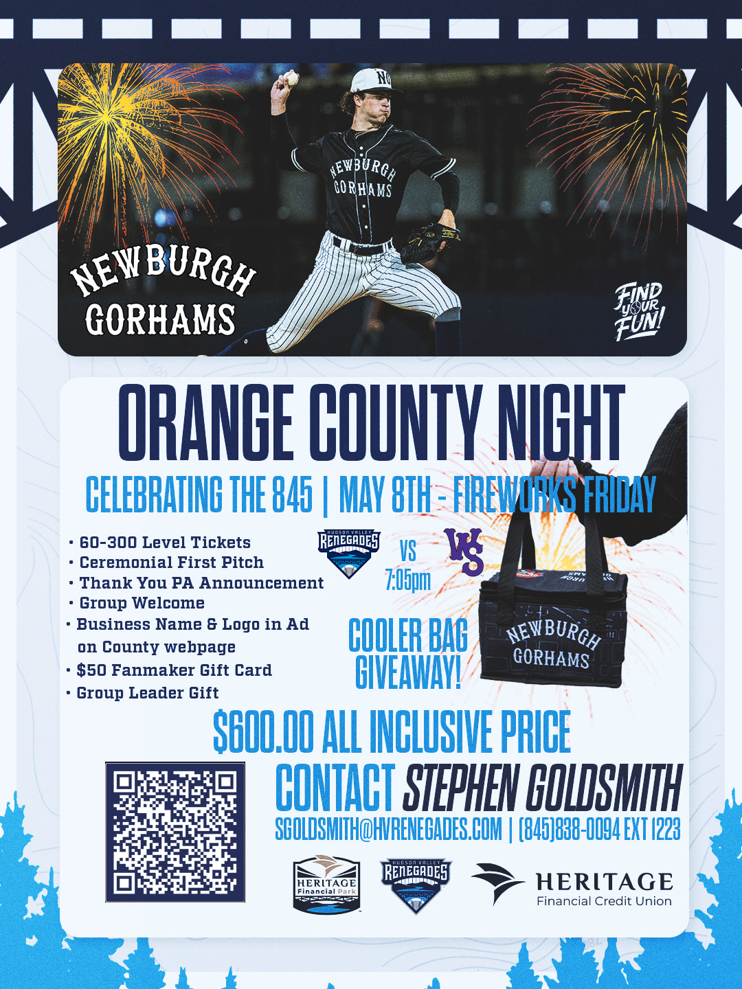 Orange County Night at the Hudson Valley Renegades