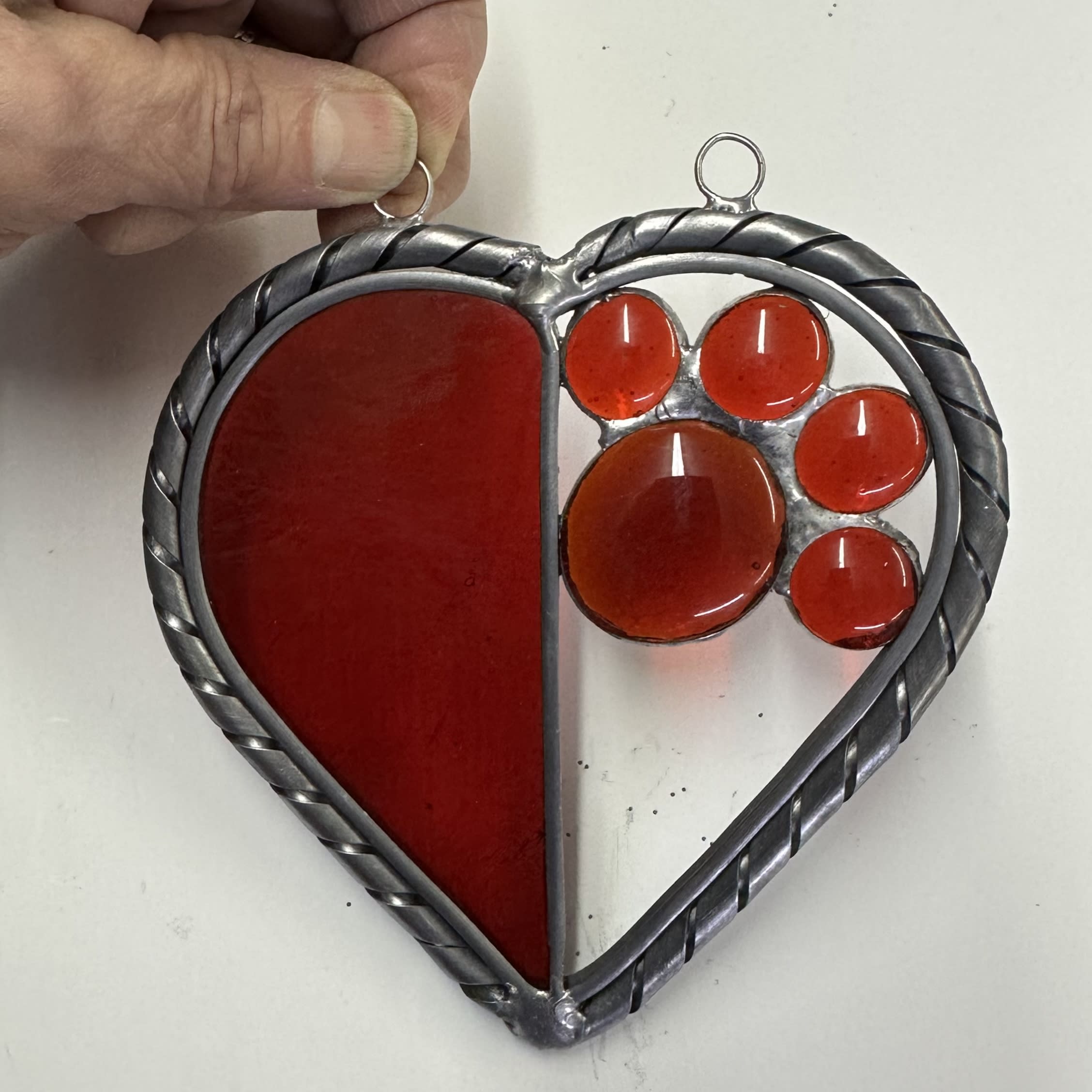 Puppy Love Stained Glass Suncatcher - Ligonier Valley Chamber of Commerce