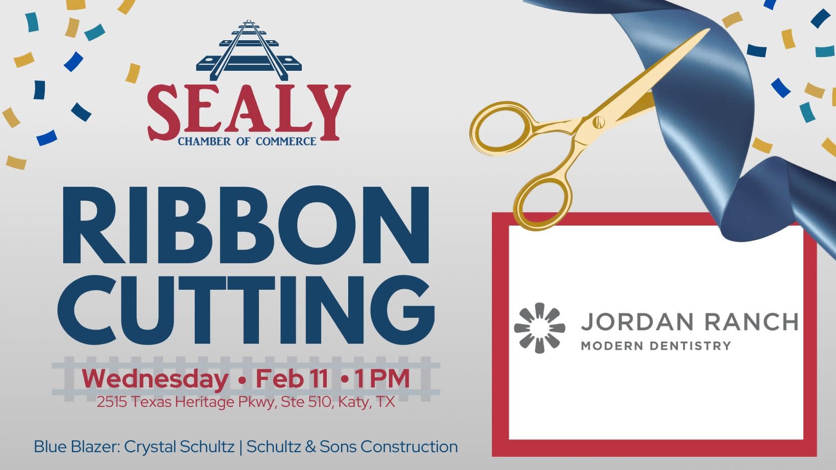 ️ Ribbon Cutting for Jordan Ranch Modern Dentistry - Sealy Chamber