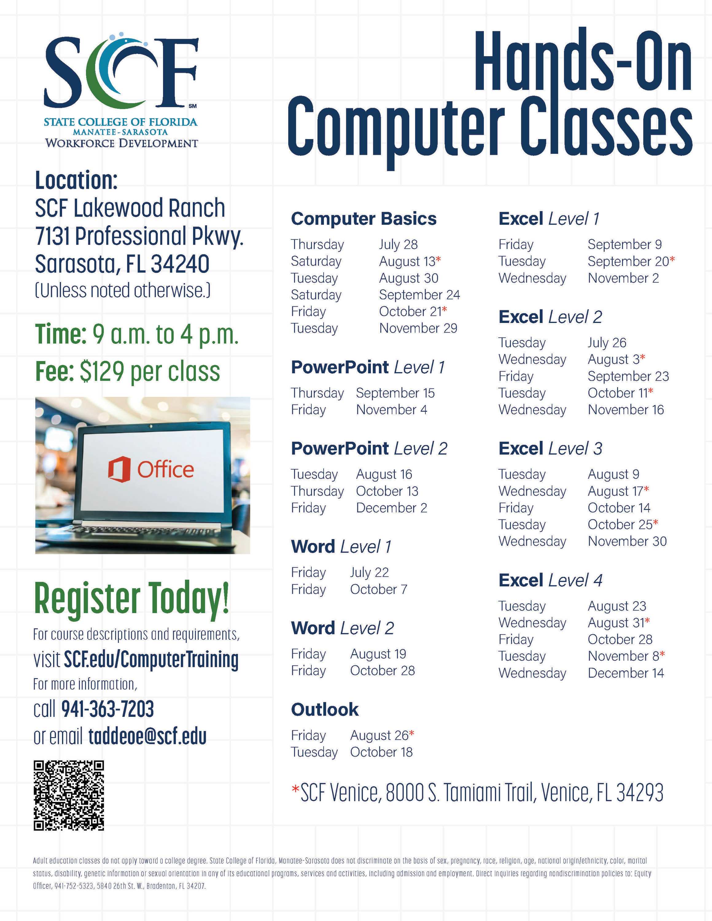 COMPUTER BASICS - HANDS ON at SCF VENICE - Lakewood Ranch Business Alliance