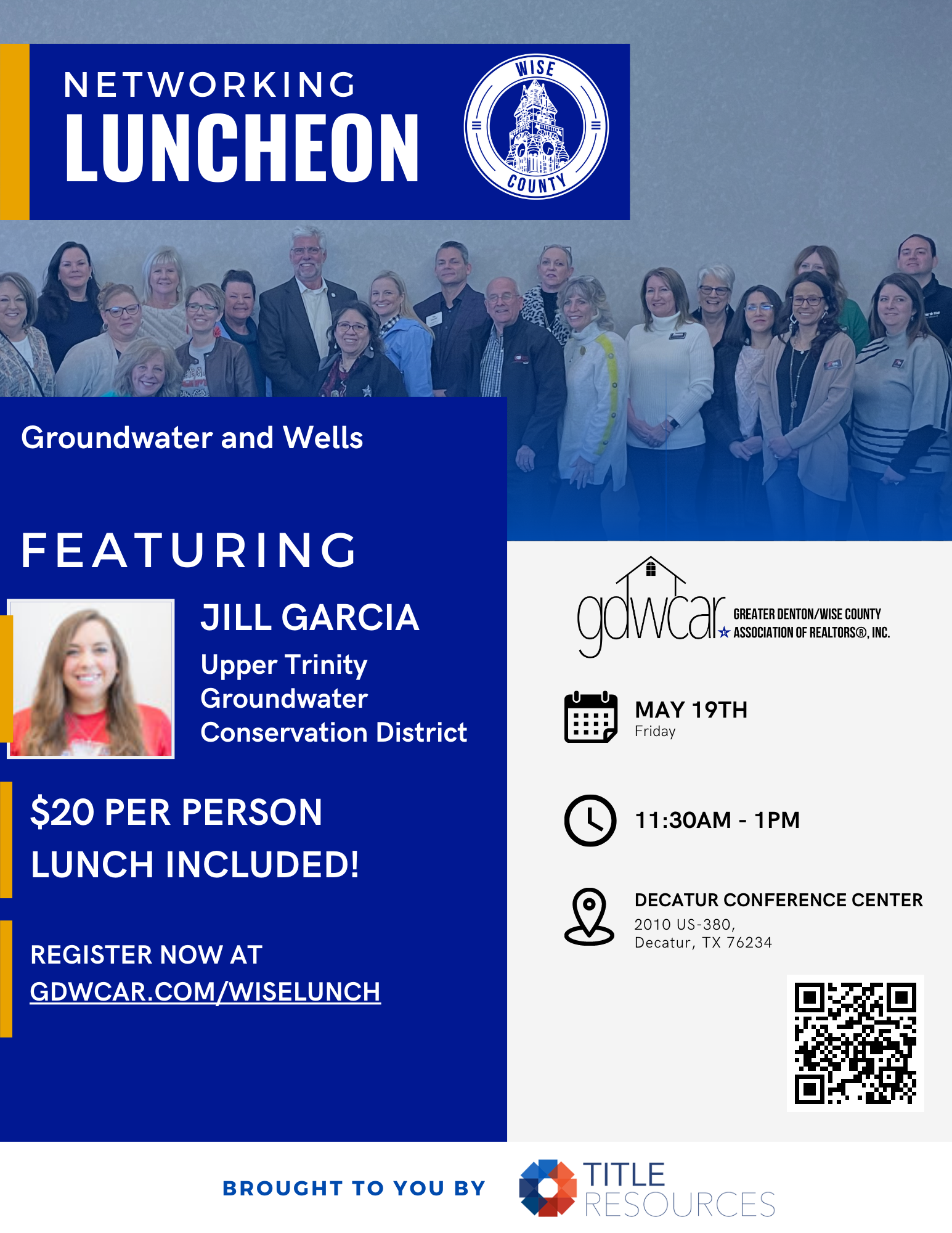 Wise Networking Luncheon 05-19 Calendar — Education & Events at GDWCAR ...