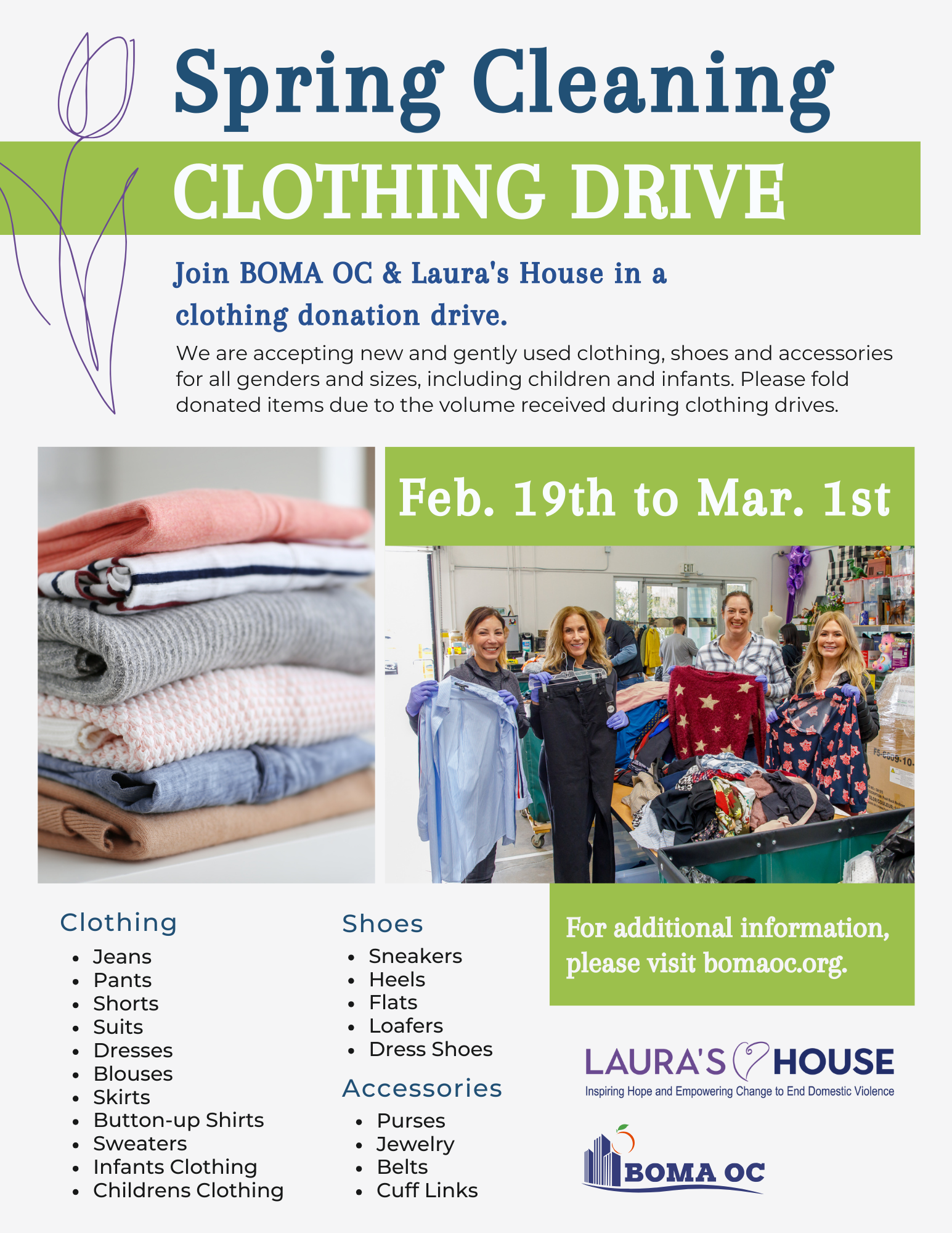 Spring Cleaning Clothing Drive – BOMA Orange County