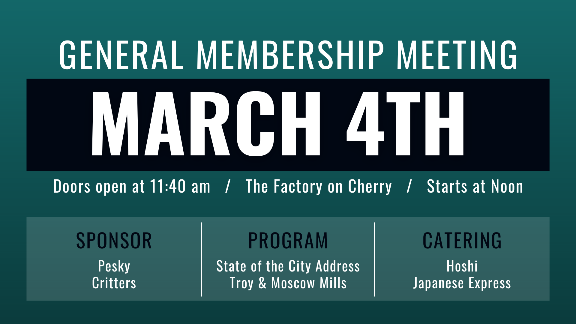 March 2024 General Membership Meeting - Troy Area Chamber of Commerce