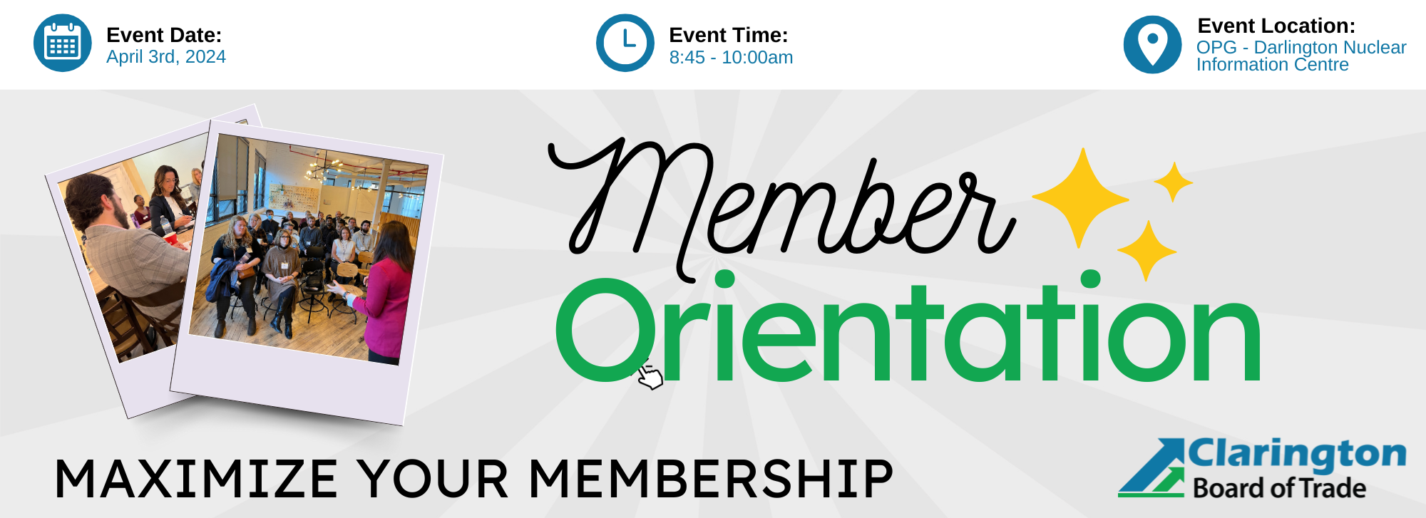 Member Orientation - Event Registration