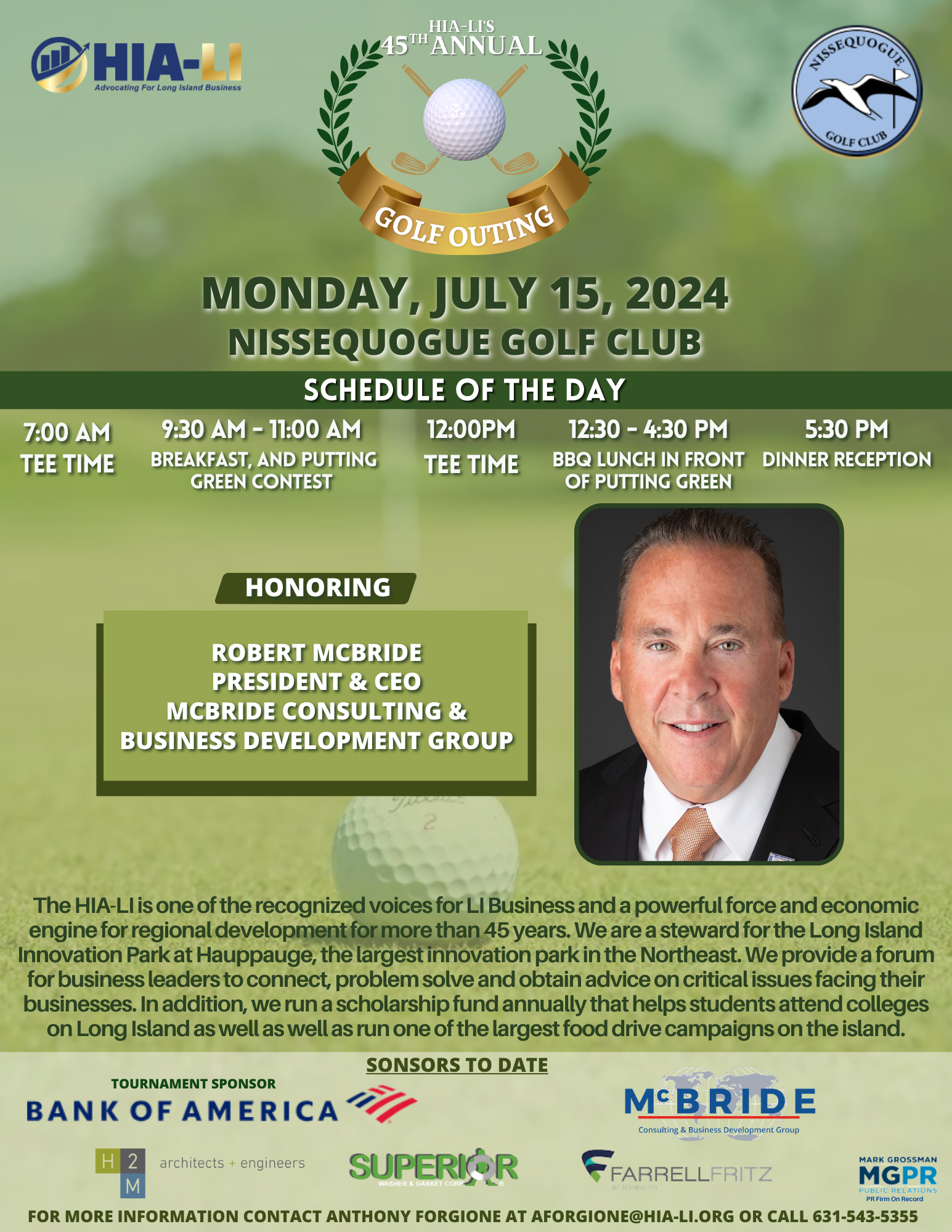 HIA-LI 45th Annual Golf Outing -Calendar - HIA-LI