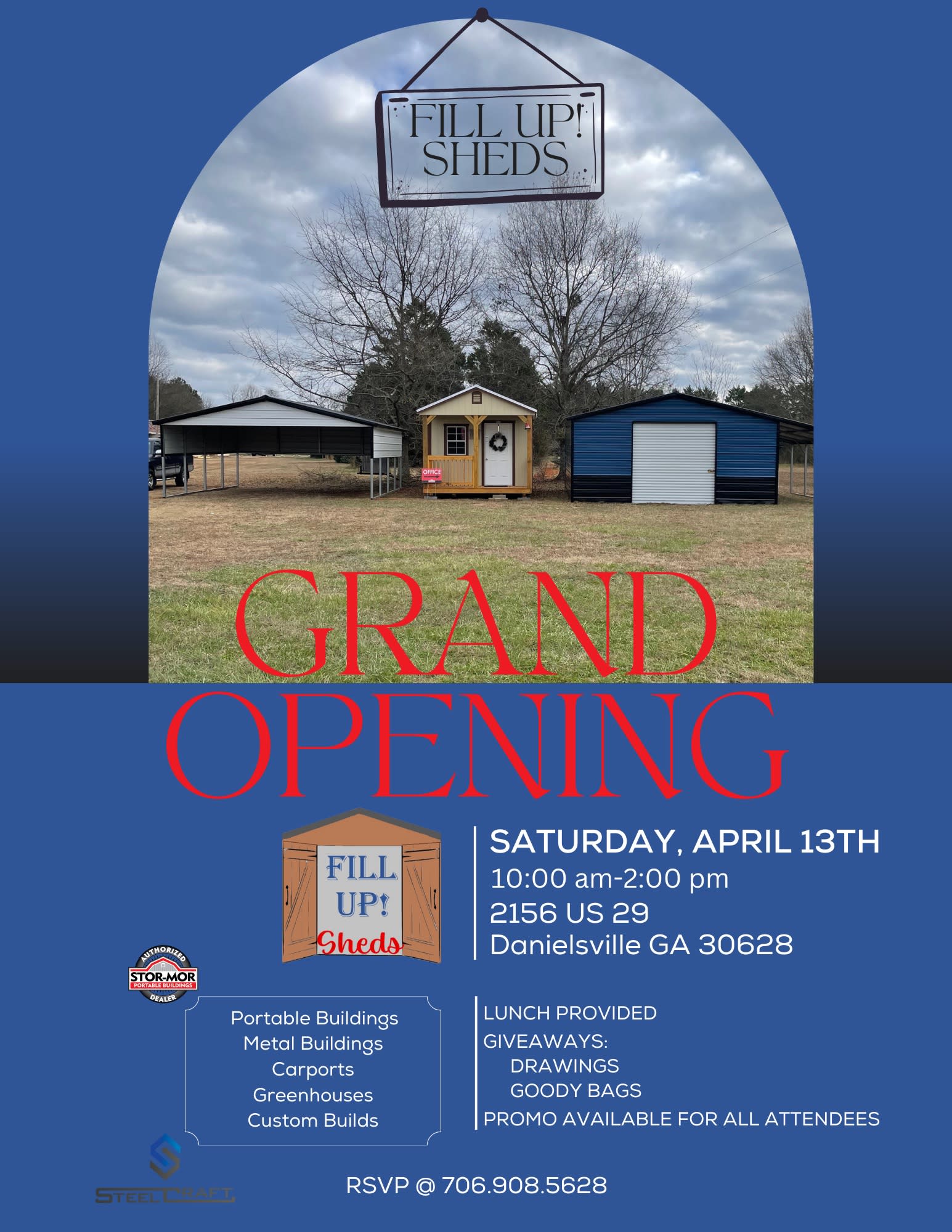 Fill Up! Sheds Grand Opening - Madison County Chamber of Commerce