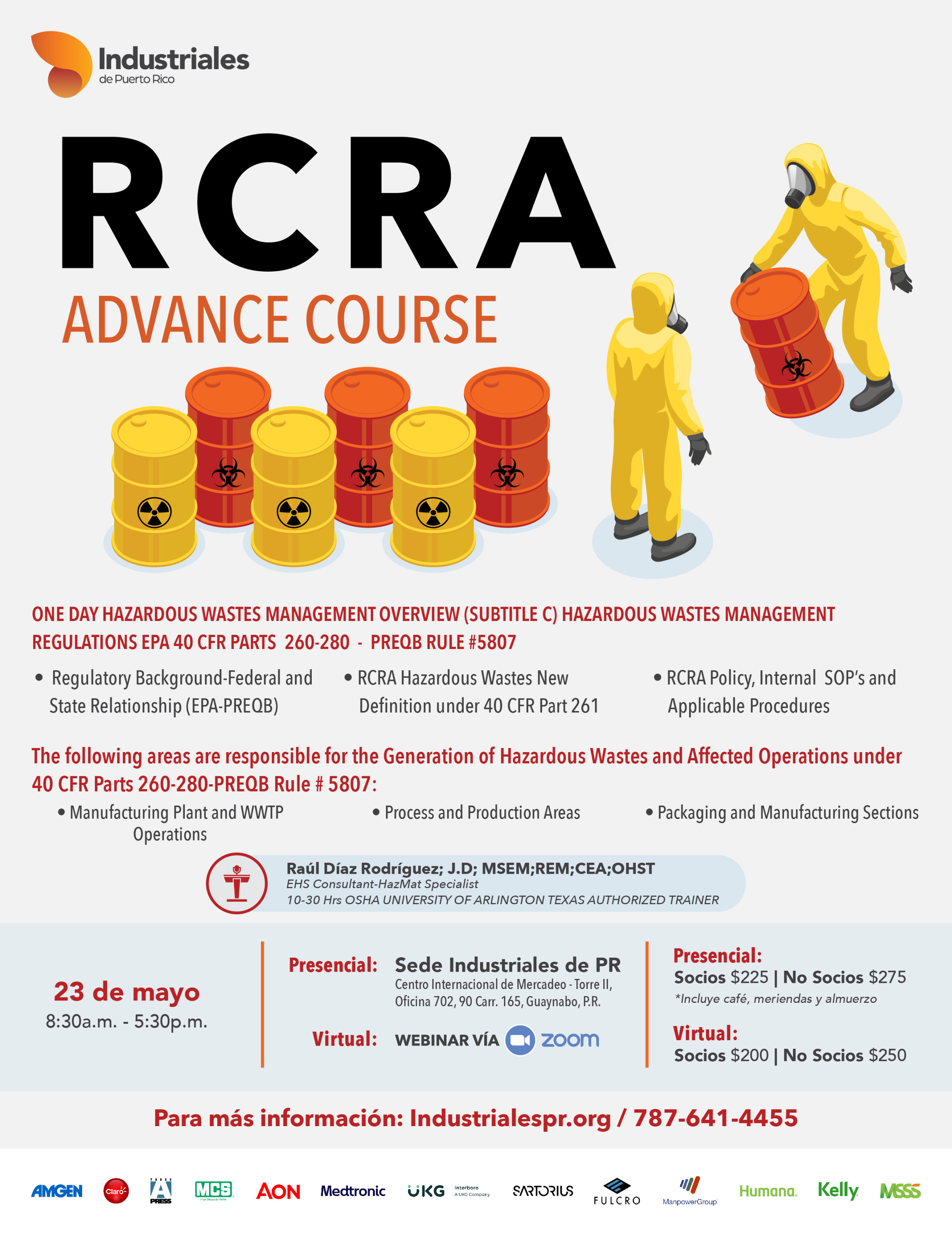 VIRTUAL - RCRA Advanced Course Events - Puerto Rico Manufacturers ...
