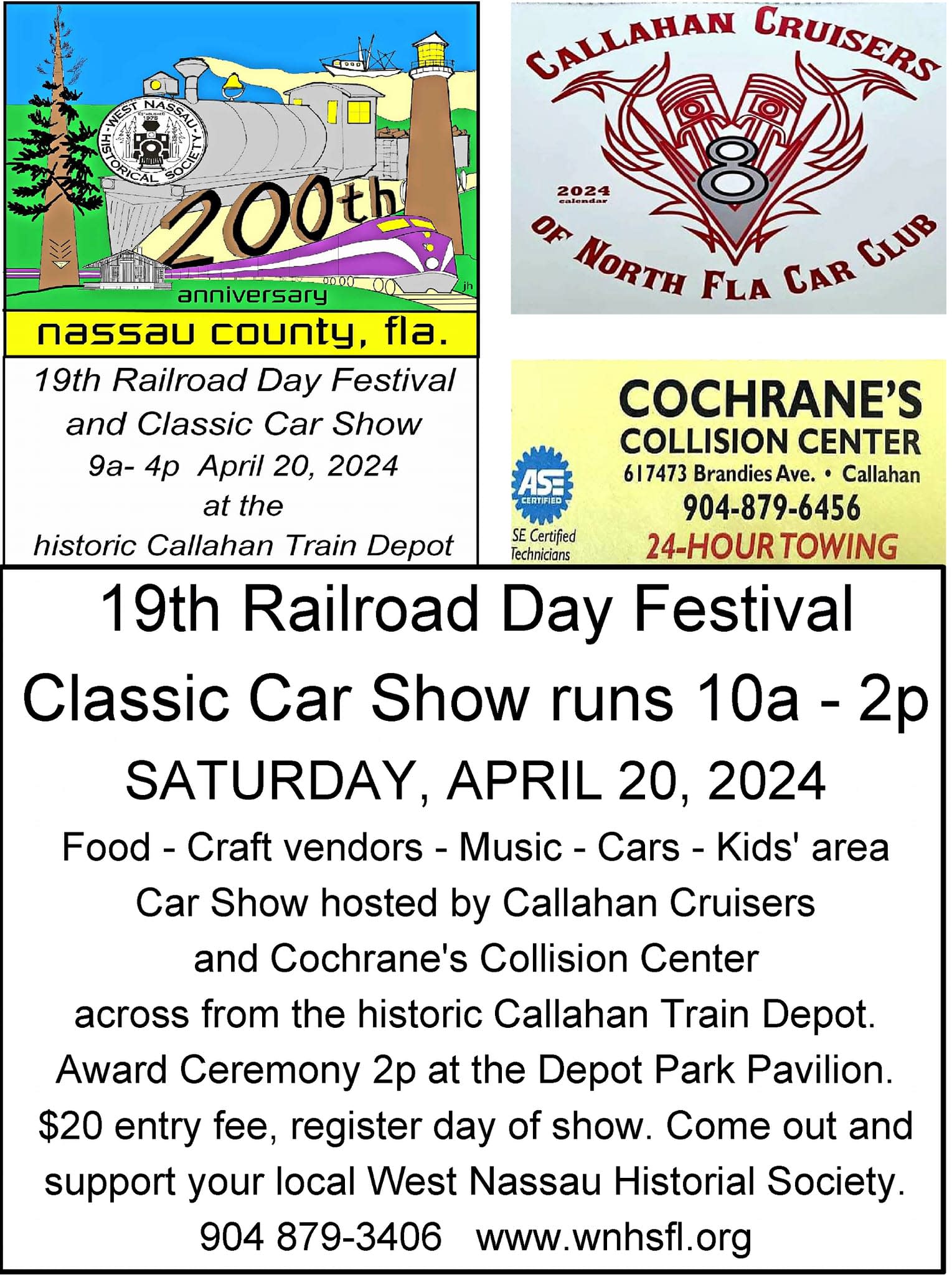 19th Railroad Day Festival and Car Show - Nassau County Chamber of Commerce