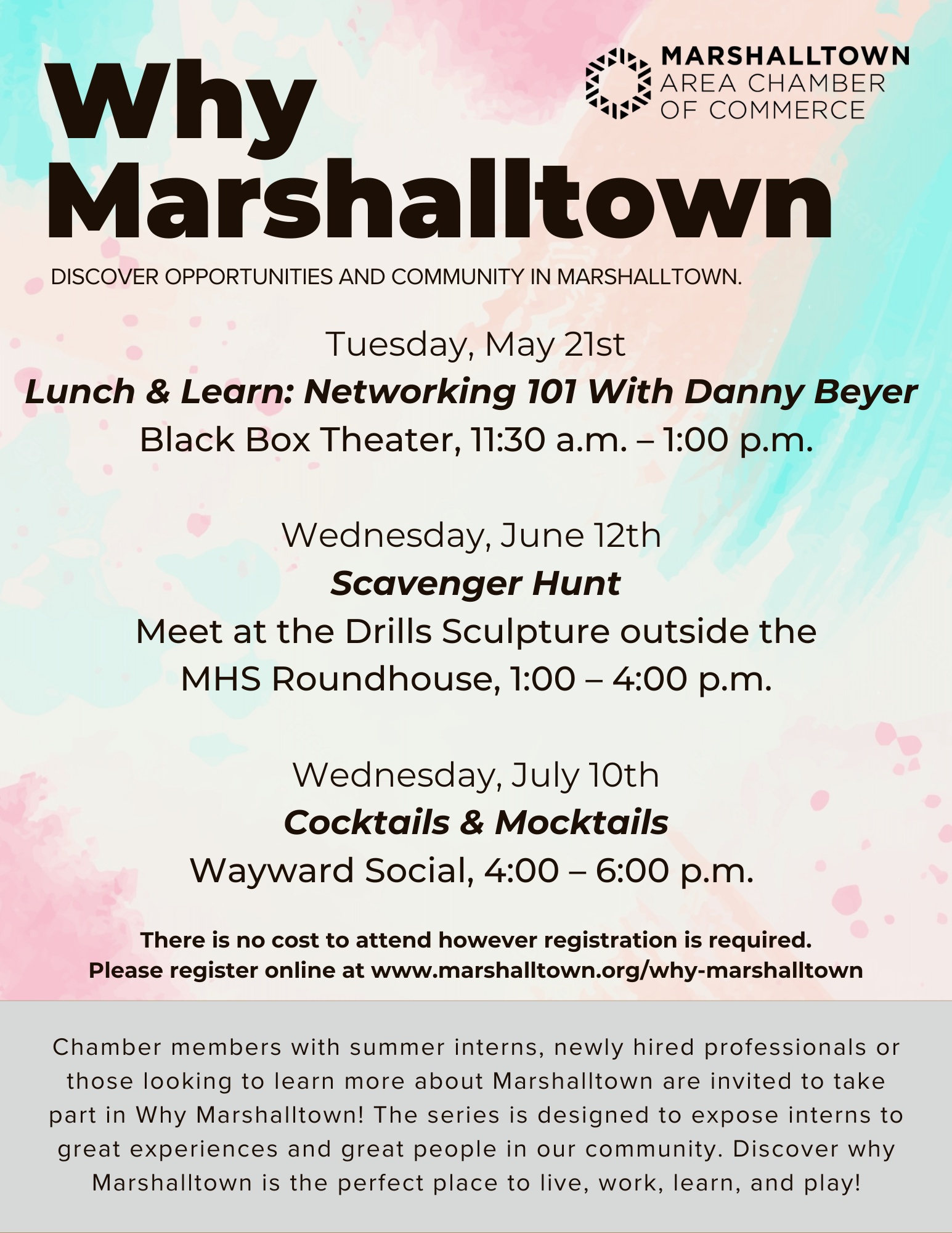 Why Marshalltown Cocktails & Mocktails – Marshalltown Area Chamber of ...
