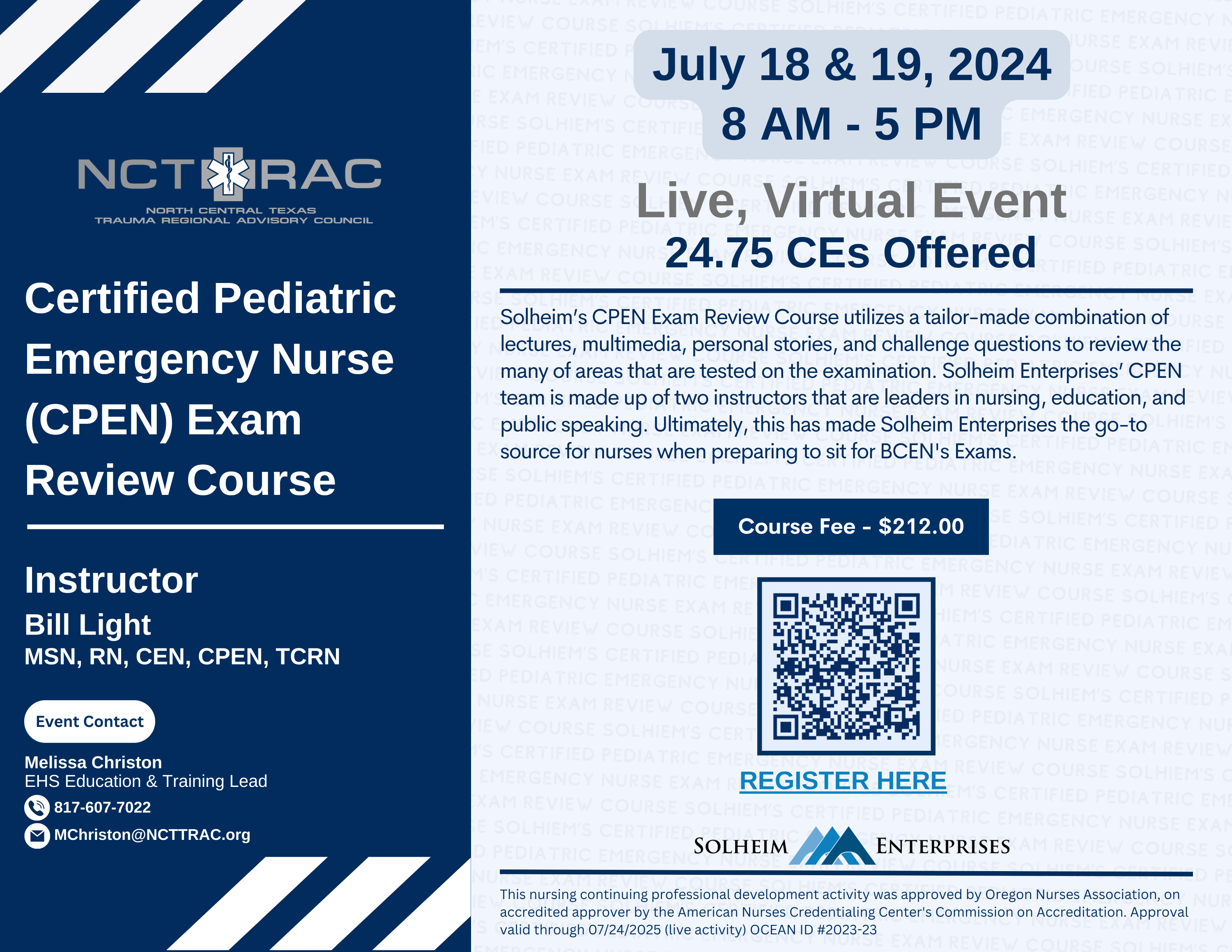 Certified Pediatric Emergency Nurse (CPEN) Exam Review Course (External ...