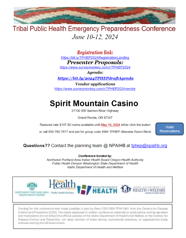 Tribal Public Health Preparedness Conference - National Association of Tribal Historic ...