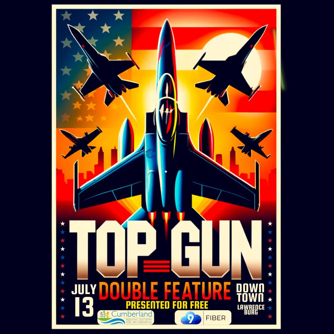 Downtown Movie Night featuring Top Gun - Lawrenceburg Tourism