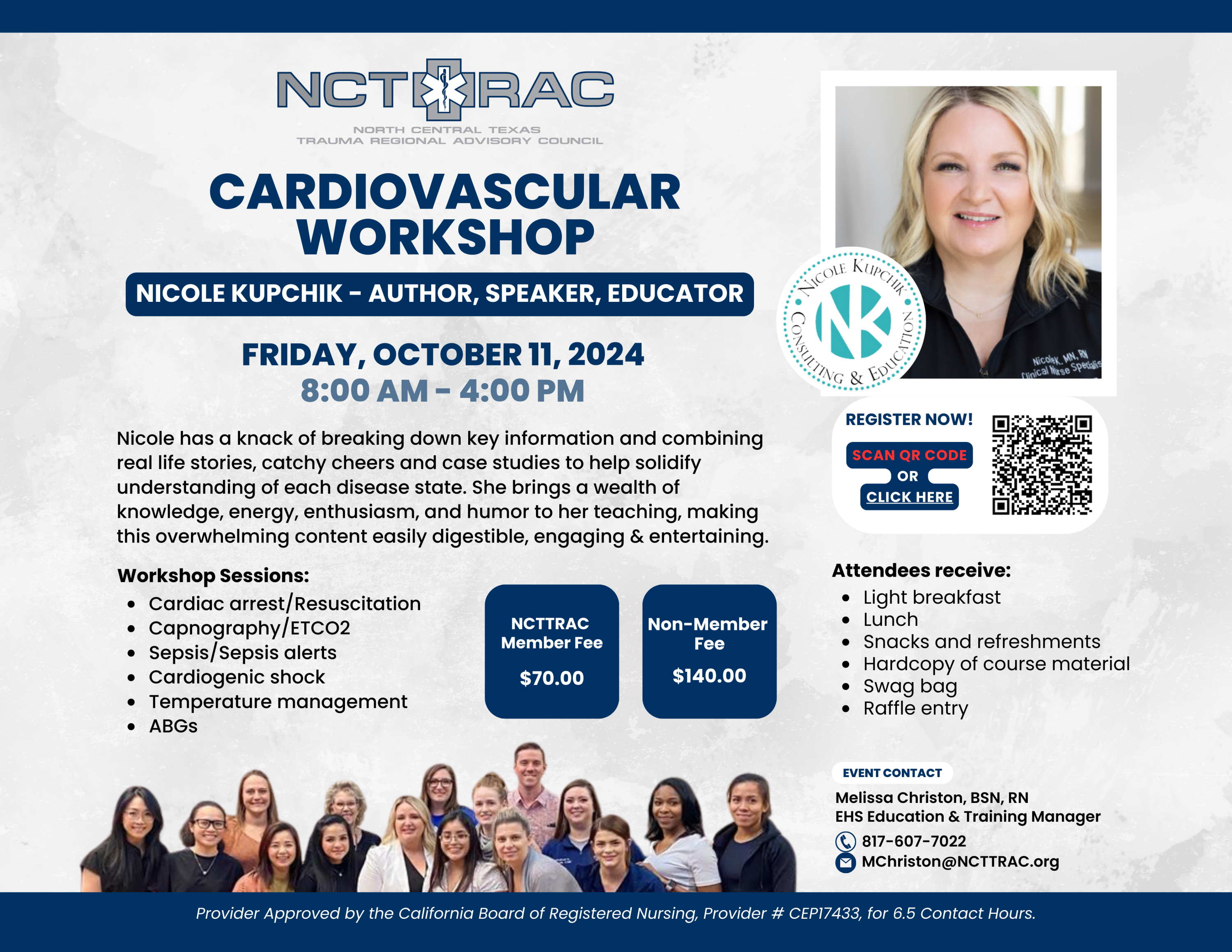 NCTTRAC Cardiovascular Workshop: Nicole Kupchik NCTTRAC Calendar