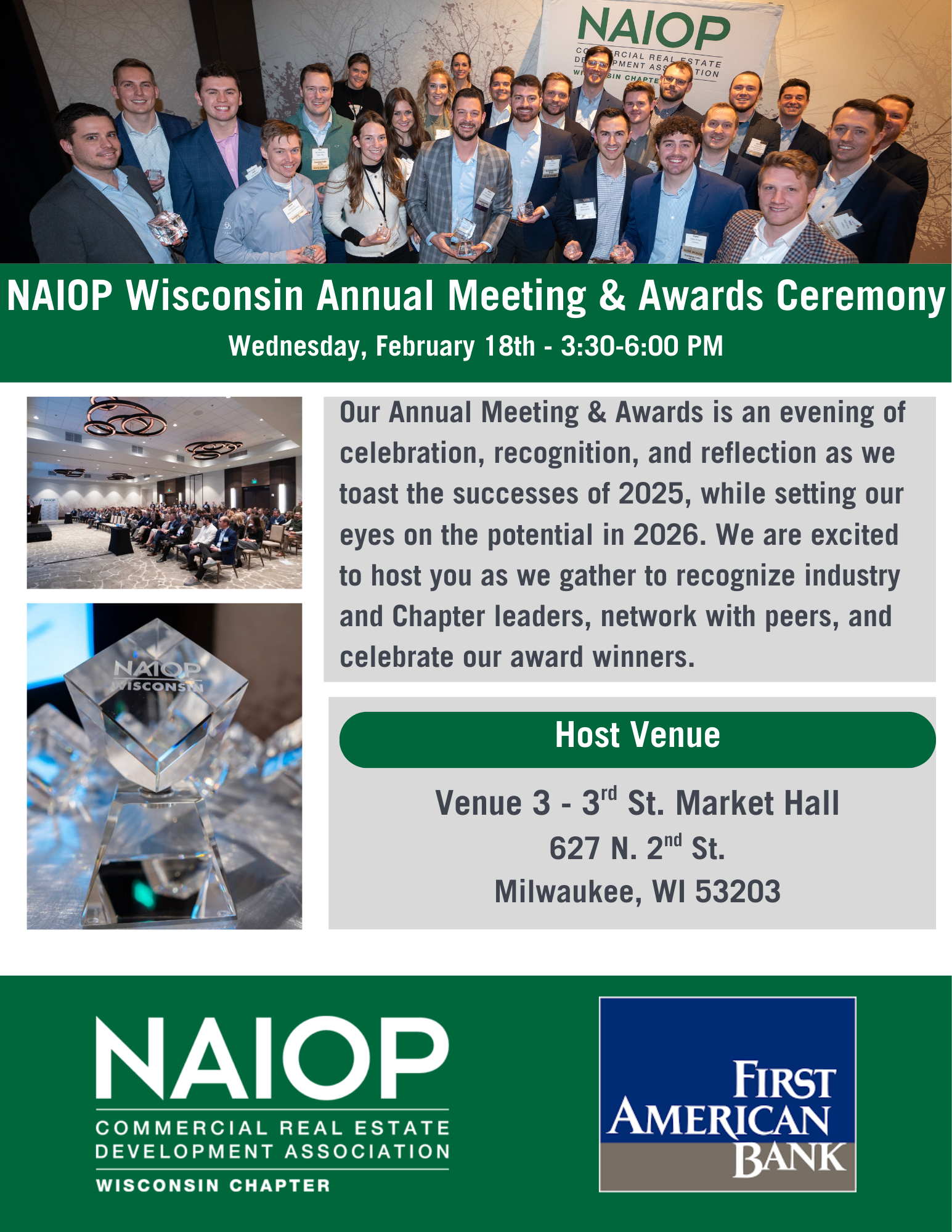 2026 NAIOP Annual Meeting & Awards Ceremony - default - NAIOP - Wisconsin