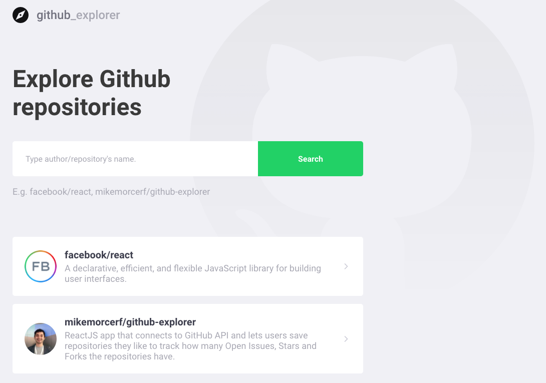 Github Mikemorcerfgithub Explorer Reactjs App That Connects To Github Api And Lets Users