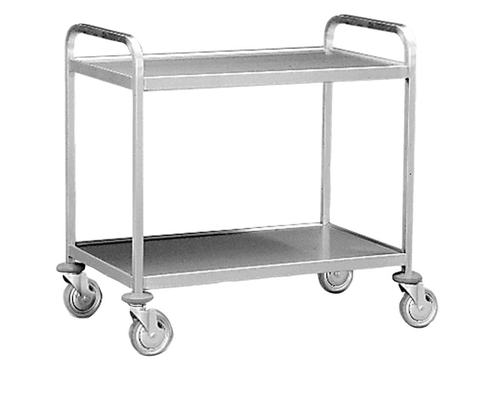Trillebord i rustfr stål 80x50x93 cm