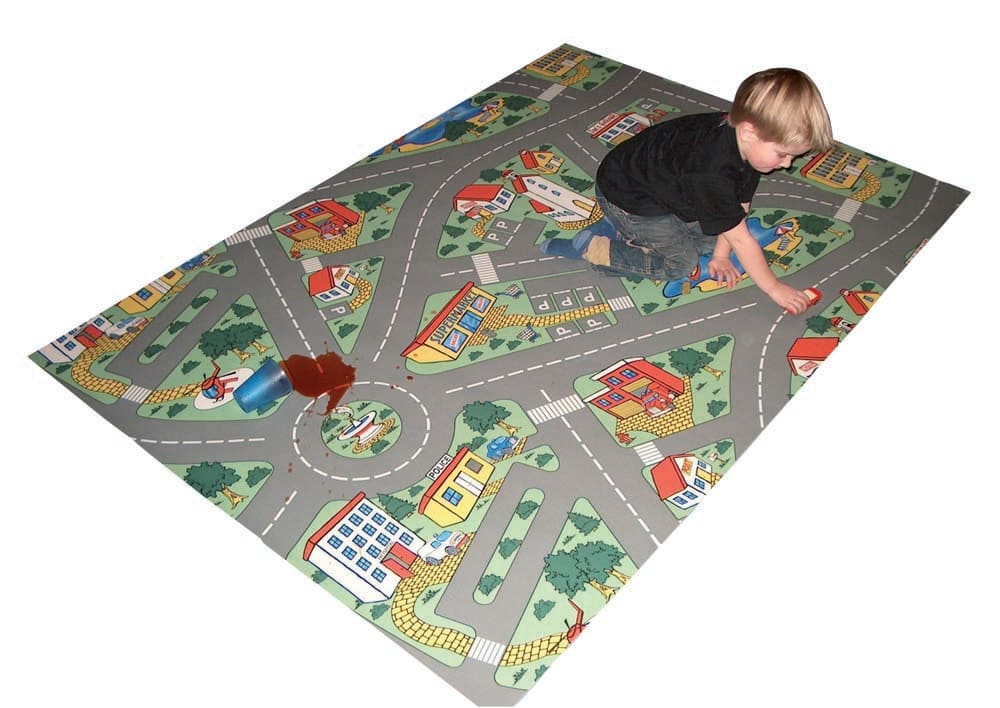 Bilteppe i vinyl, 140 x 200 cm. m/antiskli