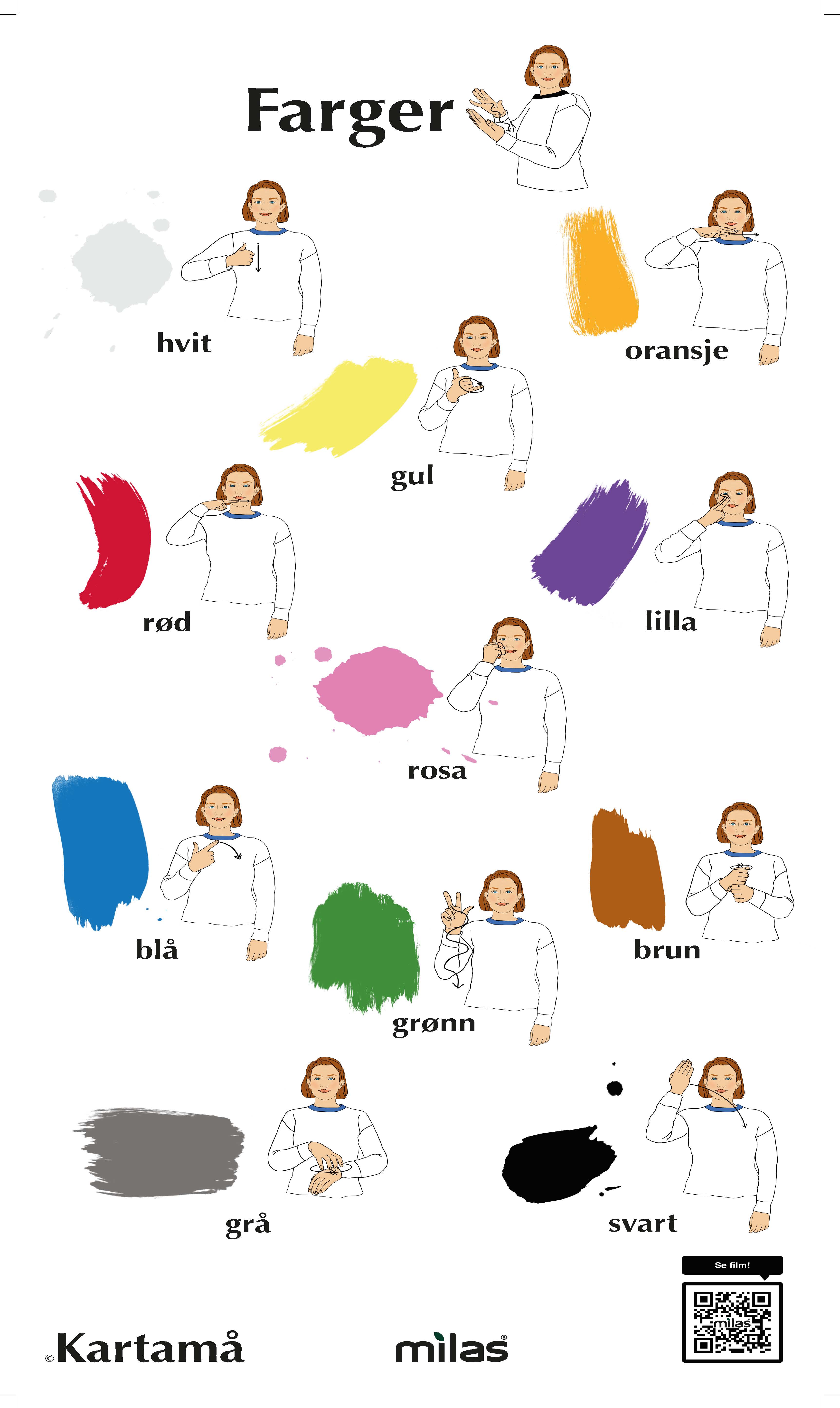 Tegn til tale, Farger