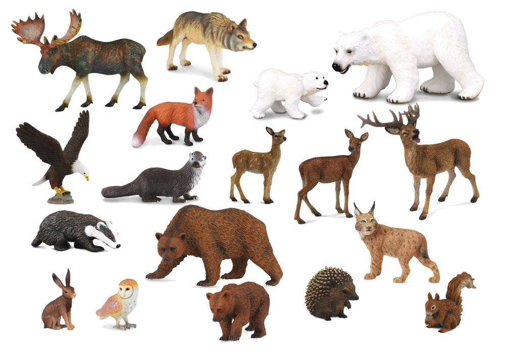 Norske ville dyr, 18 stk ass. Milas.no