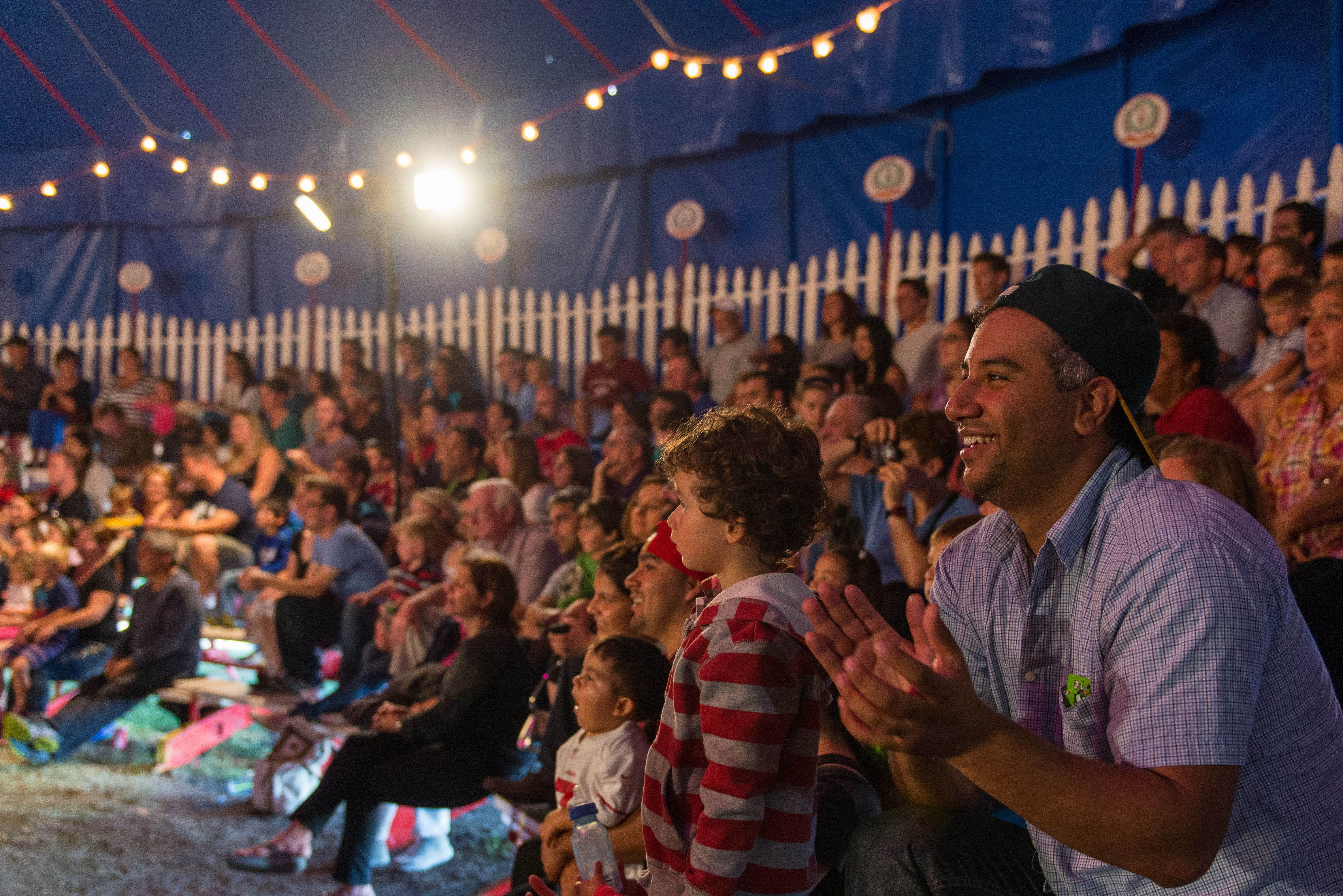 Inside Circus Tent Crowd