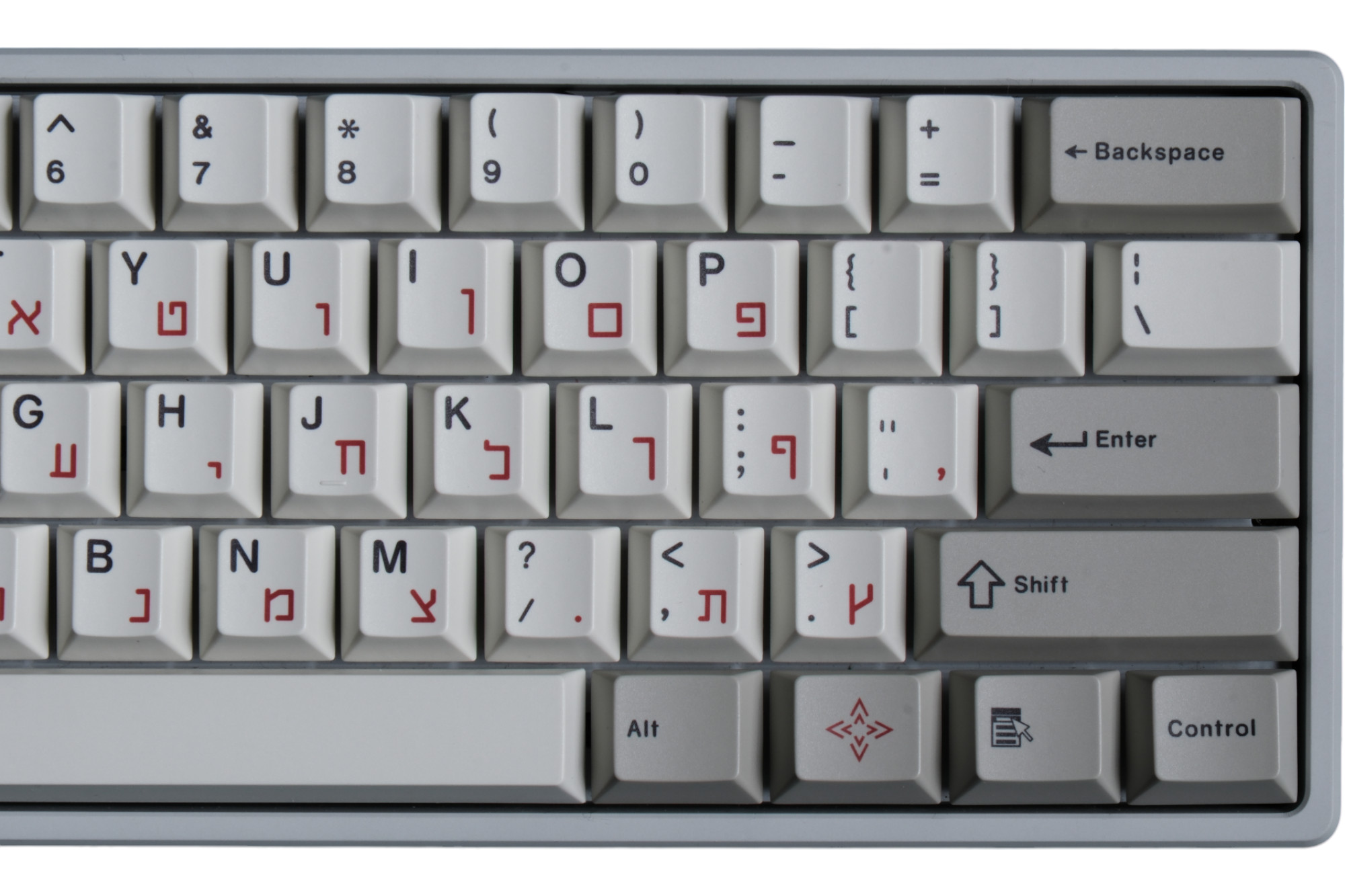 JC Studio Hebrew Red Keycap Kit · Milktooth