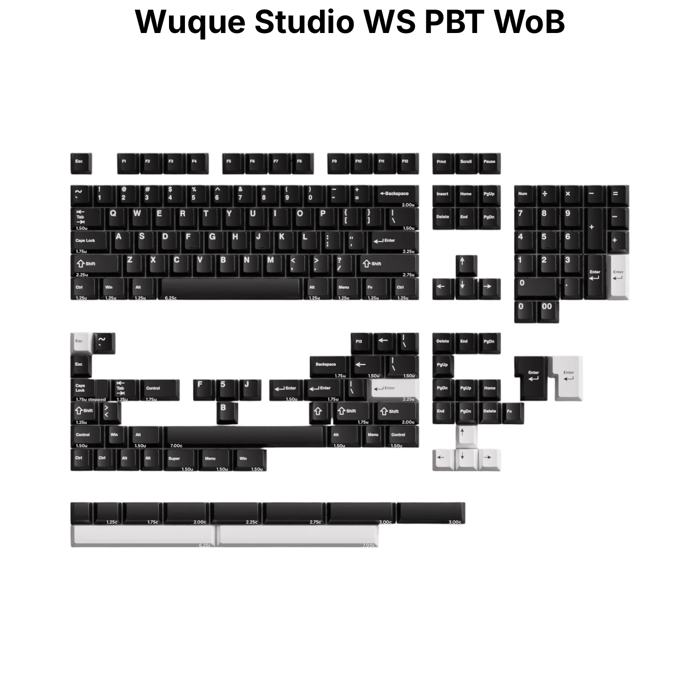 Wuque Studio WS PBT WoB Keycap Kit · Milktooth