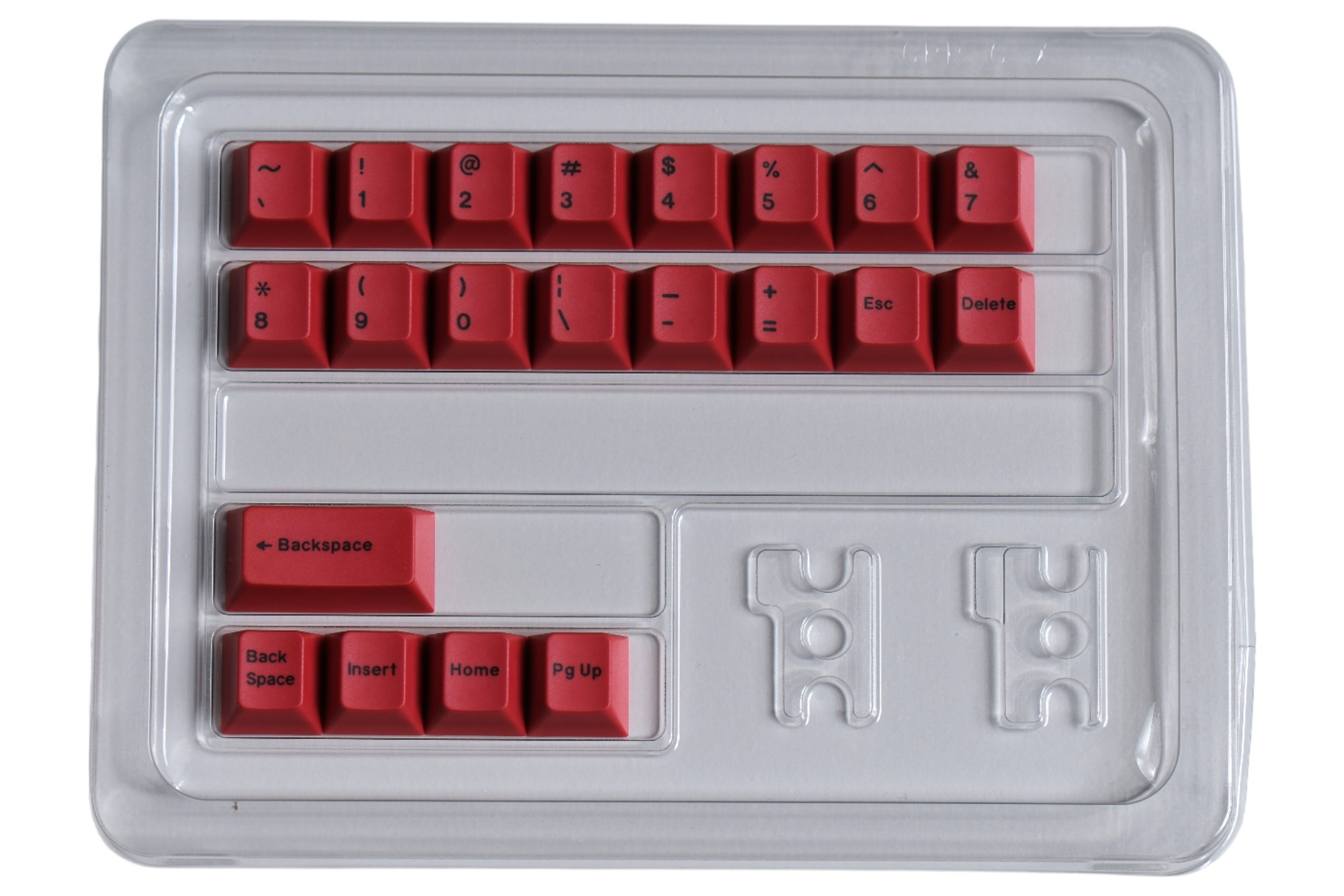 Hammerworks R1 Red Accent Keycap Kit · Milktooth