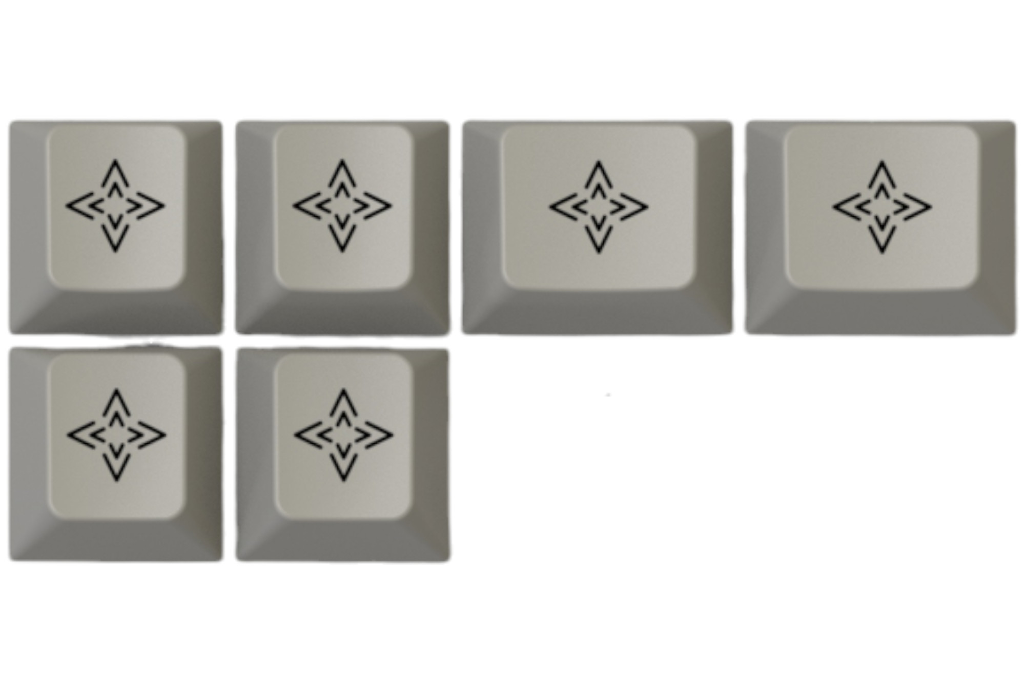 Hammerworks Black Cross Winkey Keycap Kit · Milktooth