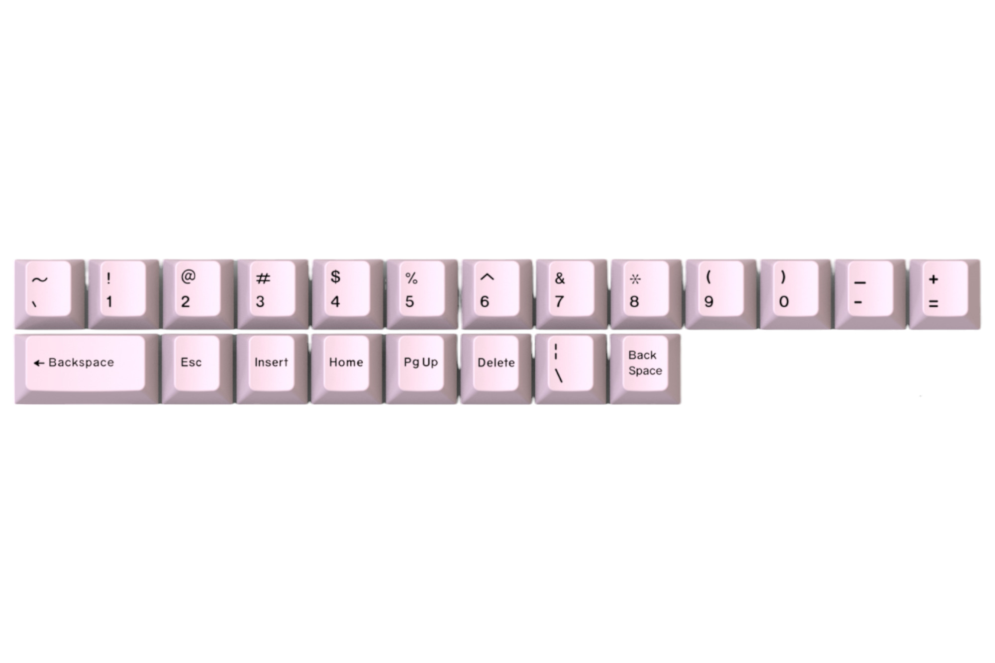 Hammerworks R1 Pink Accent Keycap Kit · Milktooth