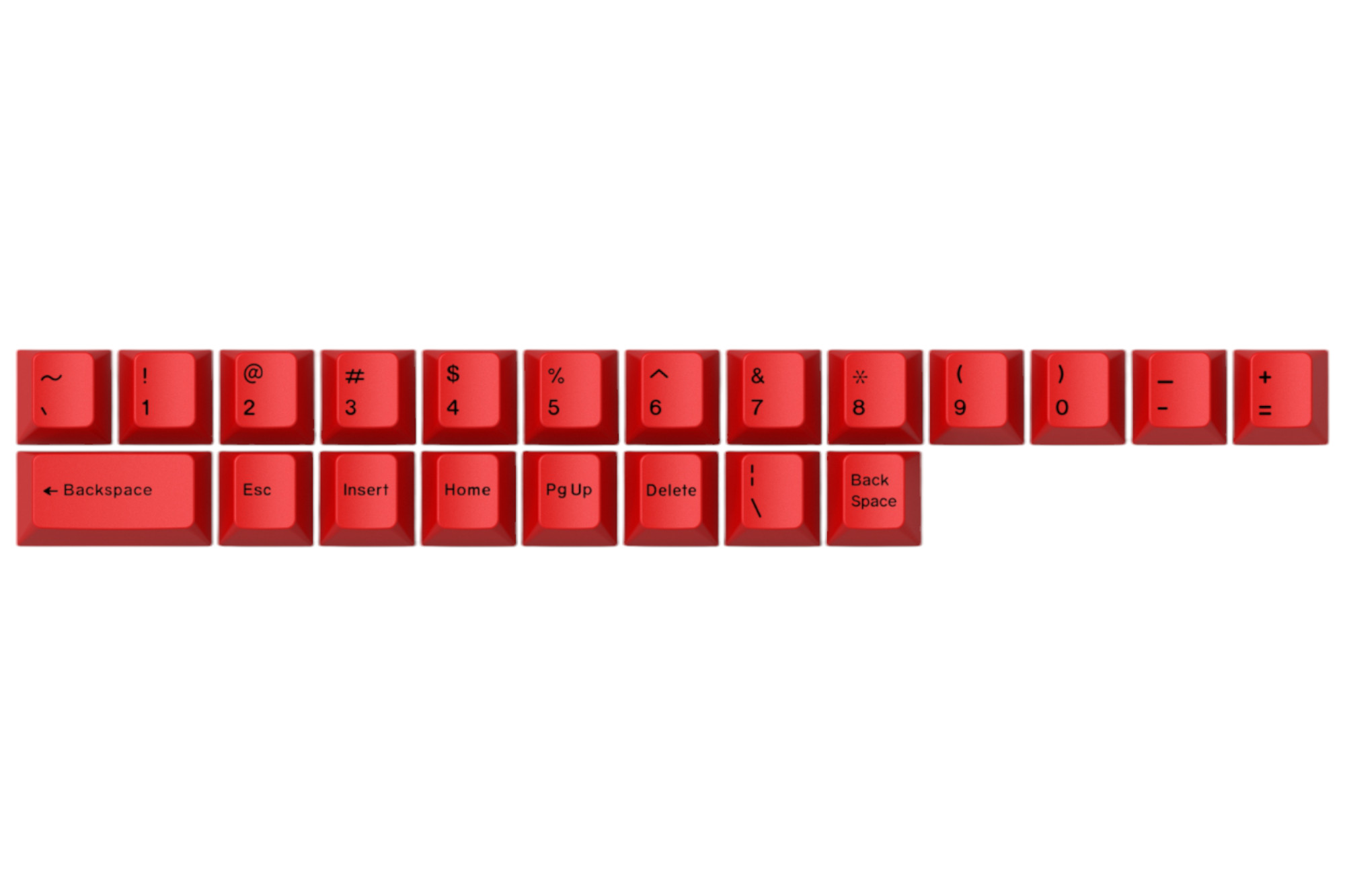 Hammerworks R1 Red Accent Keycap Kit · Milktooth