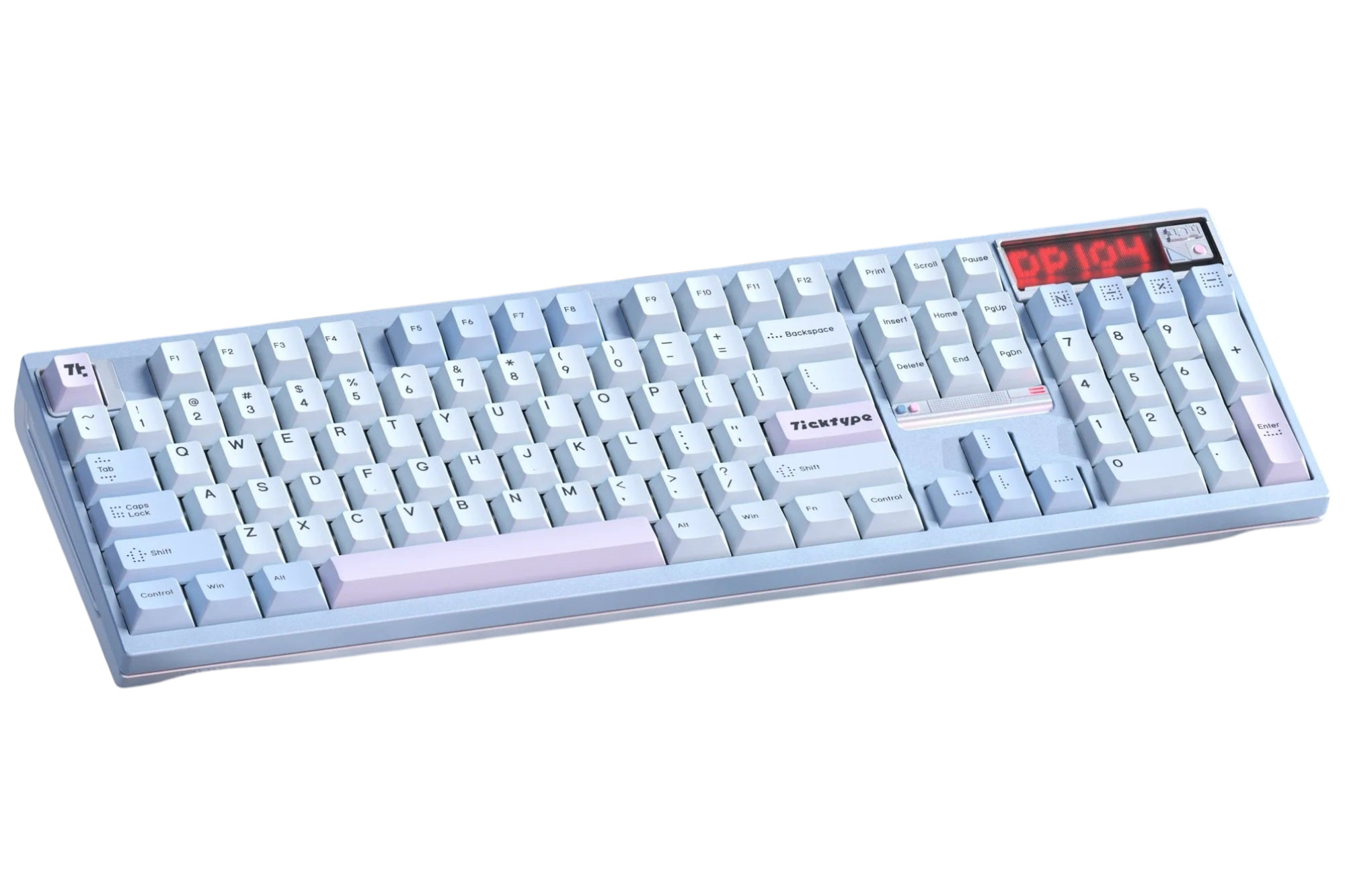 Ticktype DP104 Full-Size Keyboard - Blue Sky Keyboard · Milktooth
