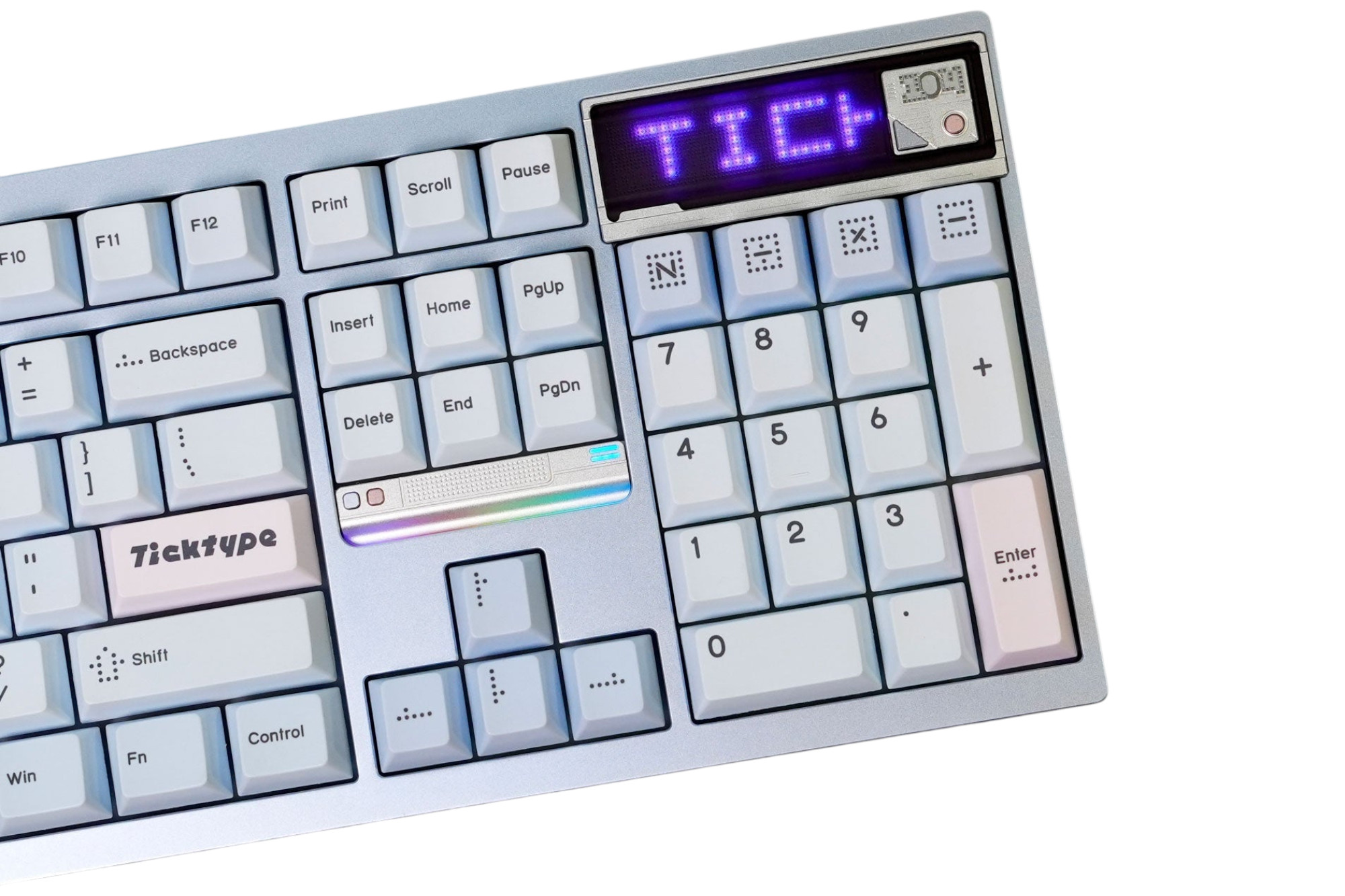 Ticktype DP104 Full-Size Keyboard - Blue Sky Keyboard · Milktooth