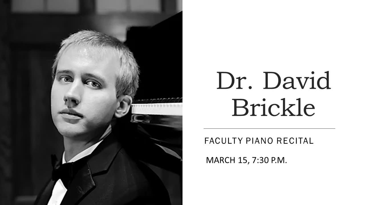 Dr. David Brickle to perform faculty piano recital, March 15 - Milligan ...