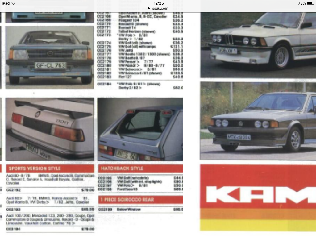 View topic: Rear spoiler options – The Mk1 Golf Owners Club