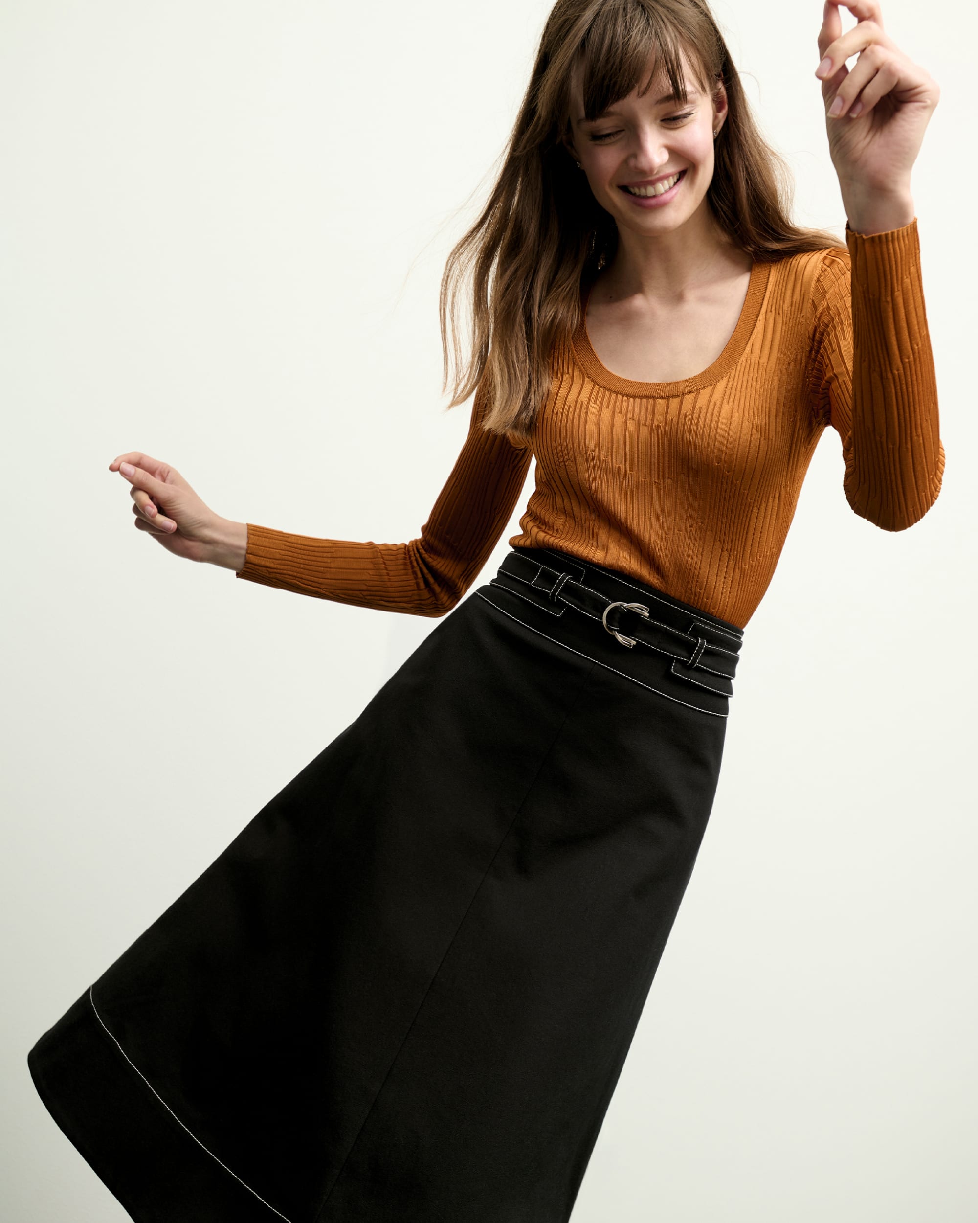 Rae Top - Cascade Knit :: Caramel – M.M.LaFleur