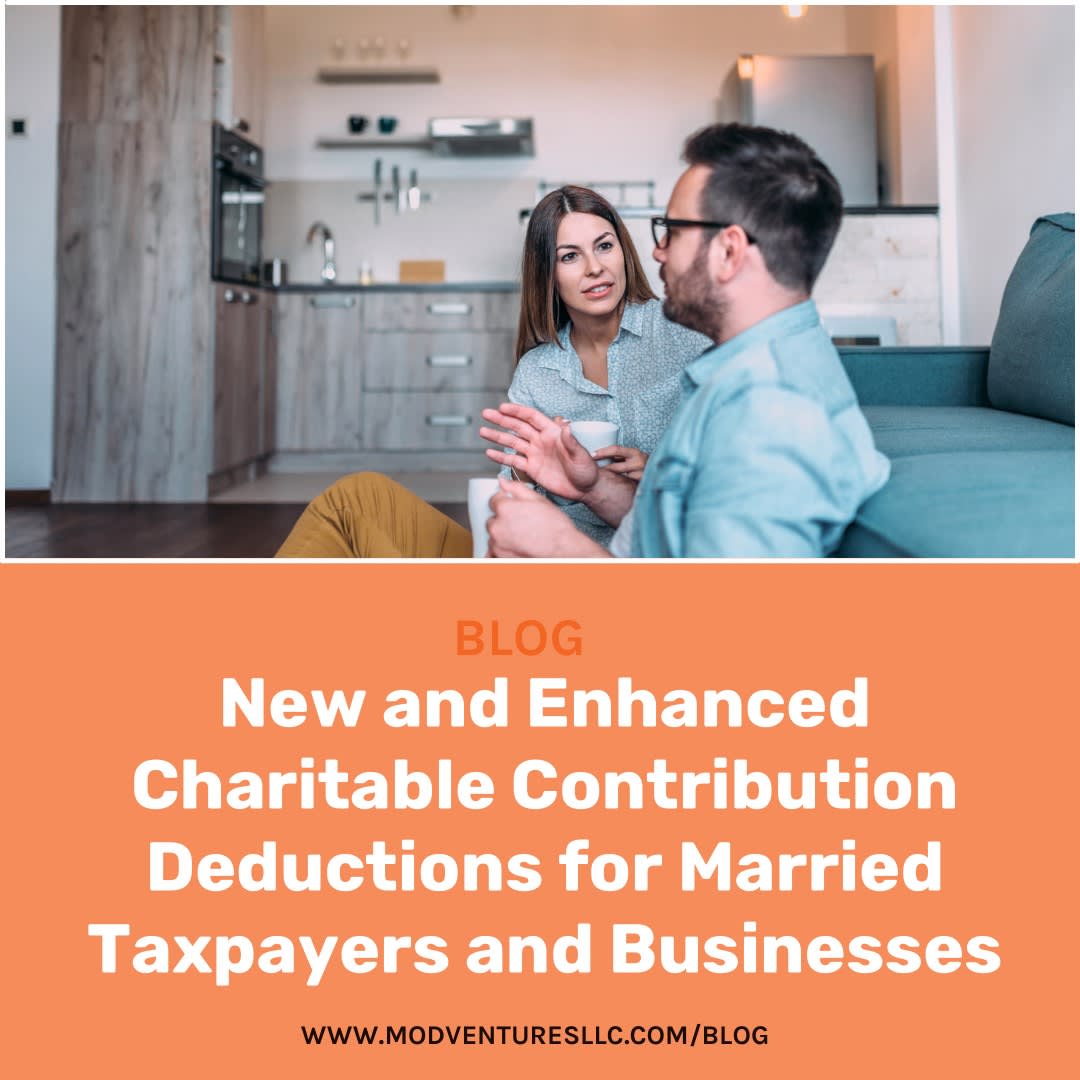 New and Enhanced Charitable Contribution Deductions for Married Taxpayers and Businesses | MOD ...
