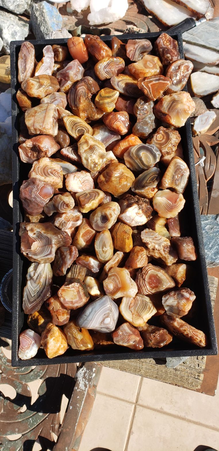 SALE Botswana Agate Rough lot 13 lbs now SOLD | Rock Tumbling Hobby