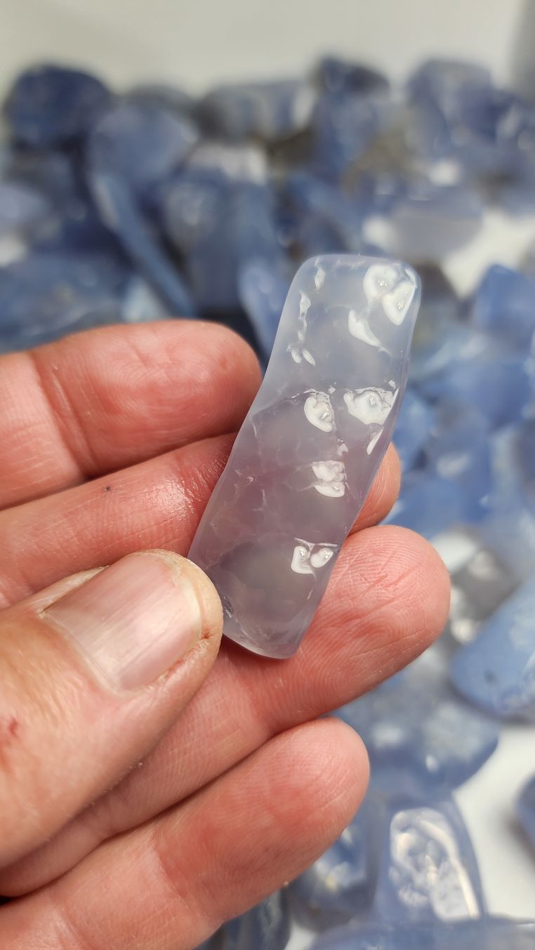 Blue lace chalcedony | Rock Tumbling Hobby