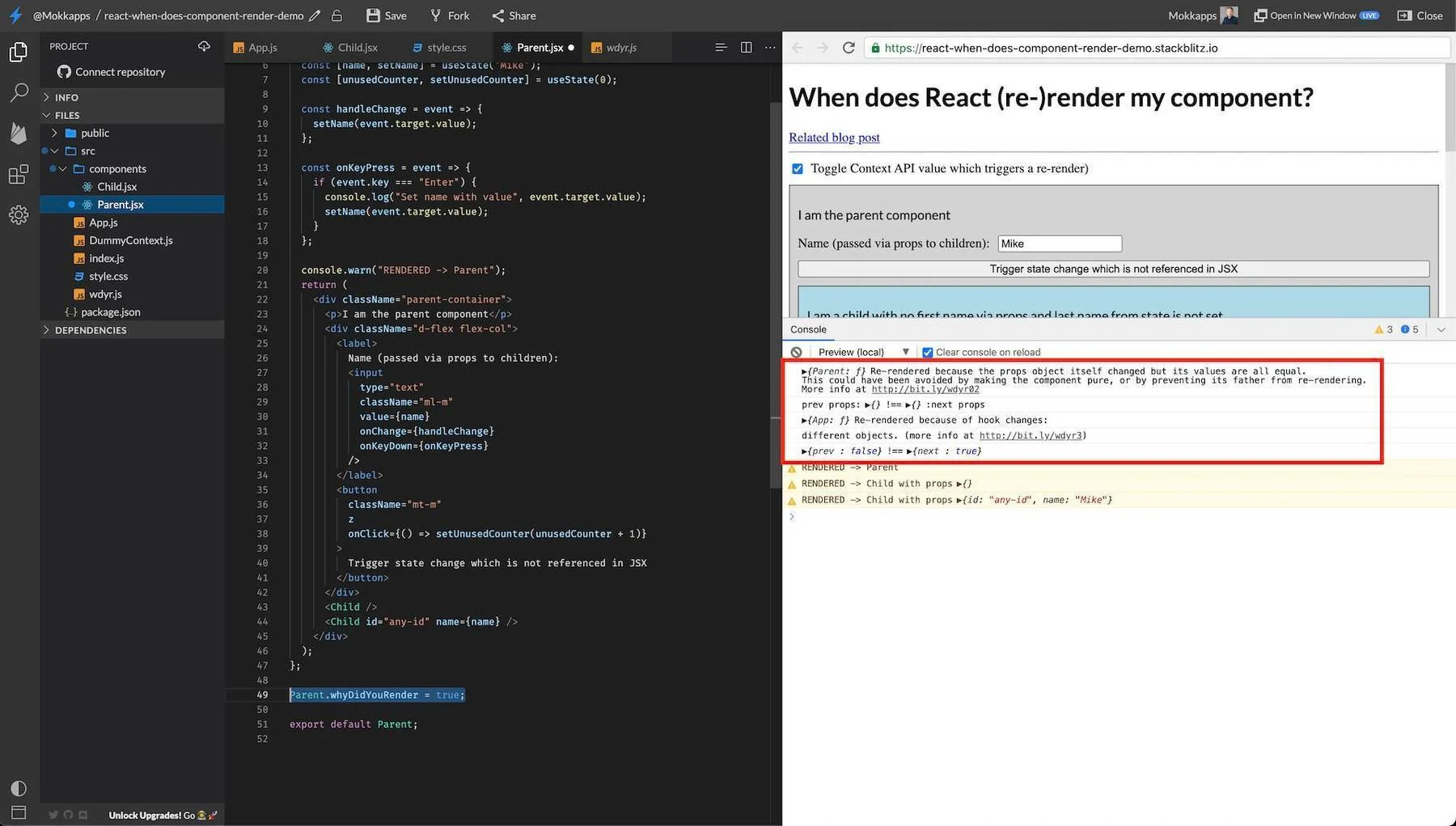 Debug Why React (Re-)Renders a Component Debug Why React (Re-)Renders a Component