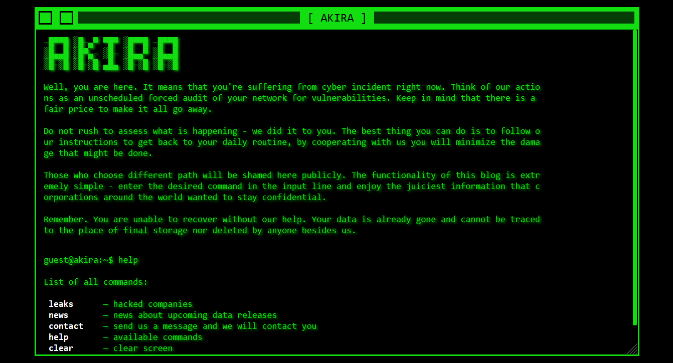 Inside Akira, the ransomware gang with a retro-computing fetish - Cyber ...