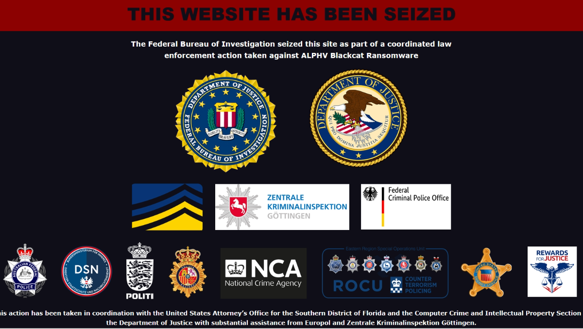 ALPHV site seized following leak of military information - Cyber Daily