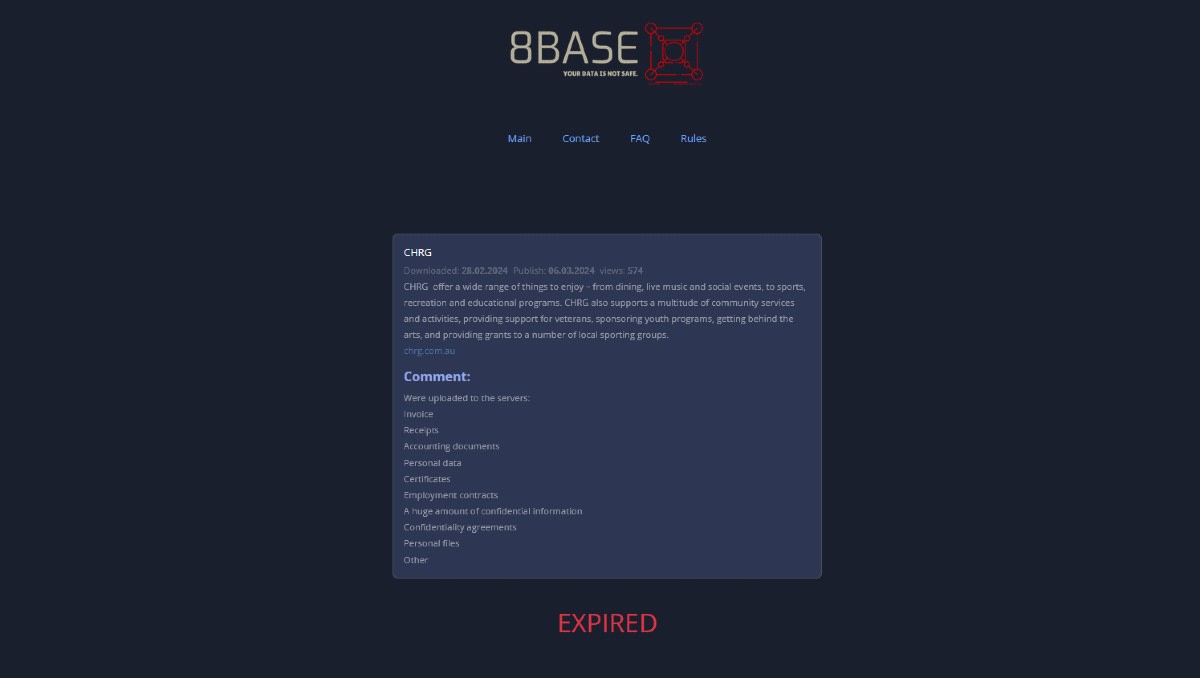 Aussie RSL group falls victim to 8Base ransomware attack - Cyber Daily