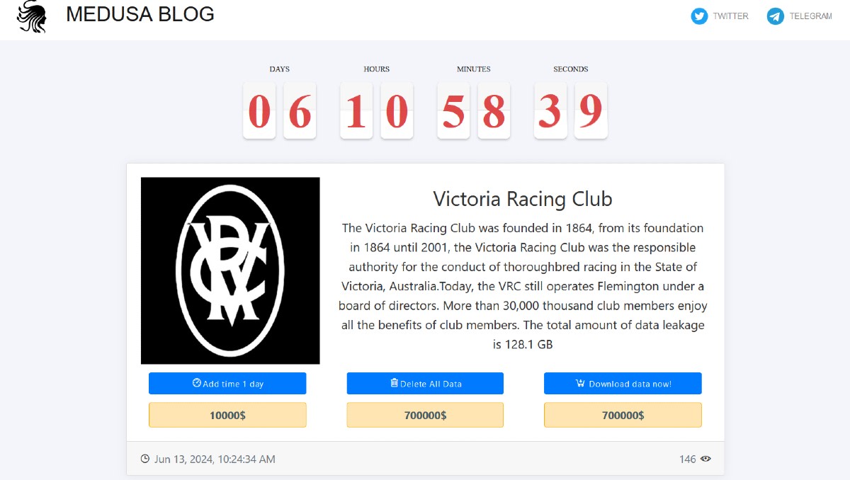 Exclusive: Medusa ransomware gang demands US$700k payment from Victoria ...