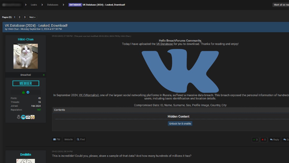 390m users impacted by alleged Russian messaging app data breach, as VK denies any hack - Cyber ...