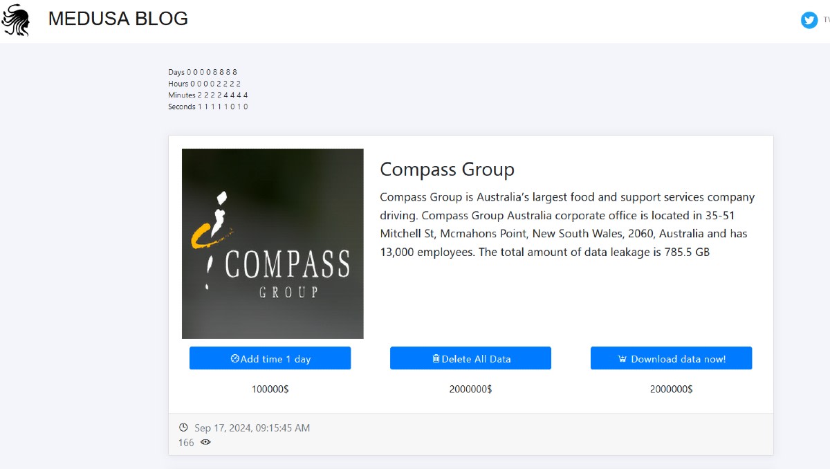 Exclusive: Sydney-based Compass Group confirms Medusa ransomware attack ...