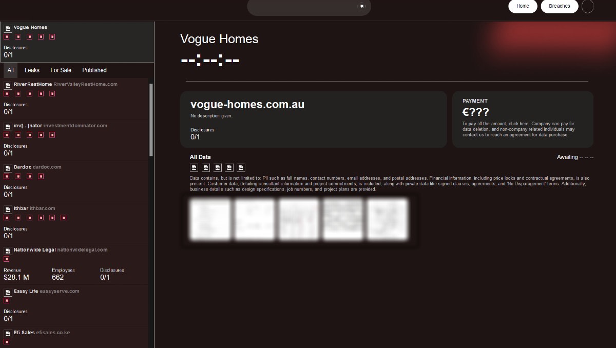 Exclusive: KillSec ransomware gang claims alleged hack of Vogue Homes ...