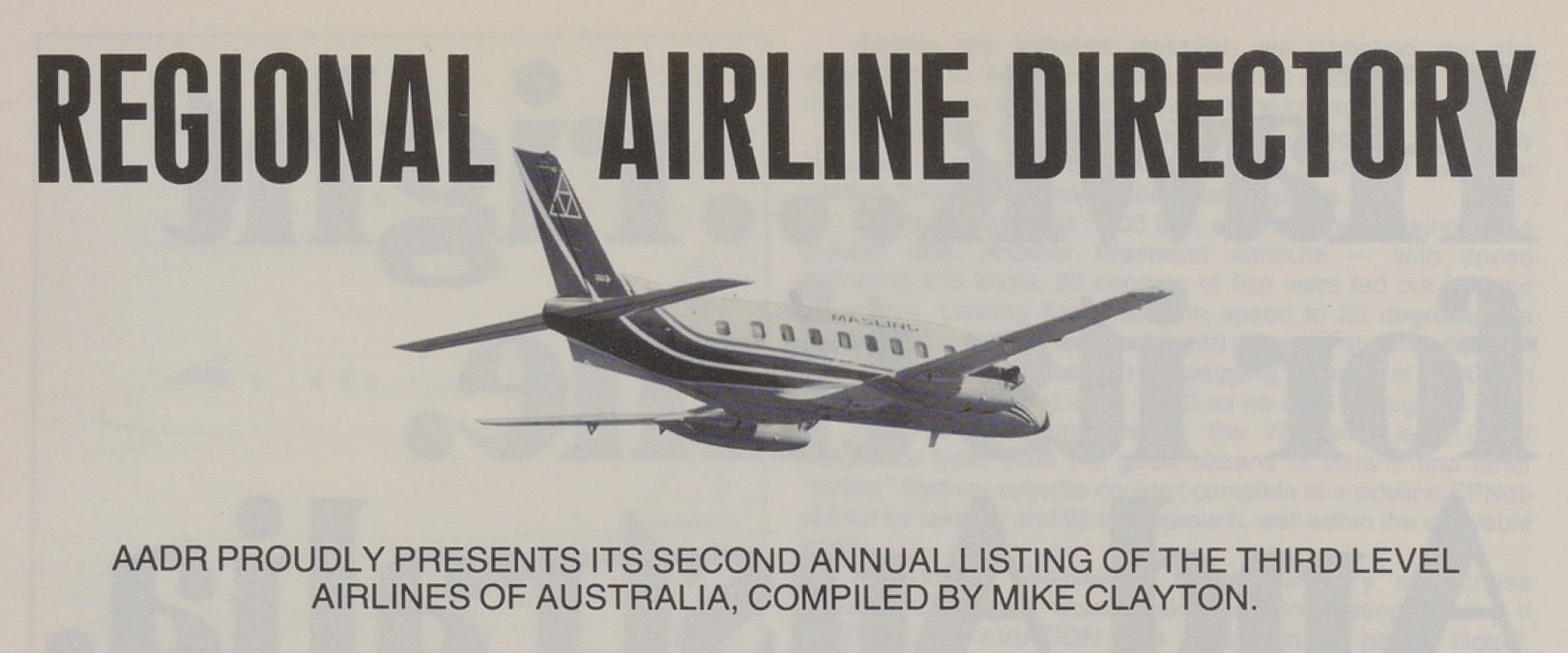 1981 Regional Airline Directory – Australian Aviation