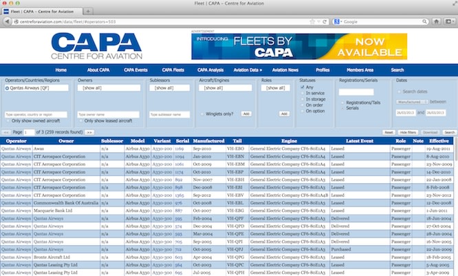 CAPA adds new global aircraft database to products – Australian Aviation
